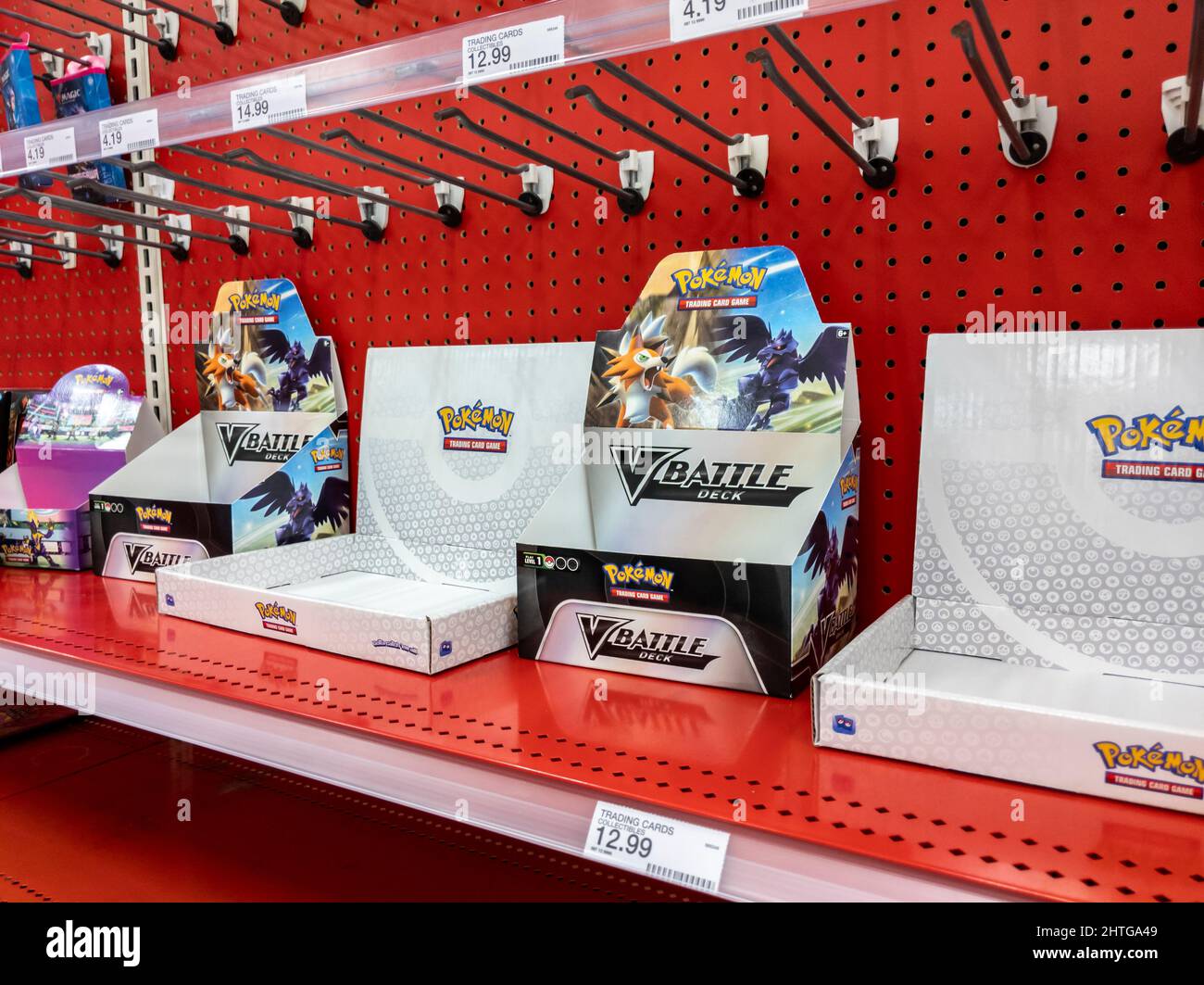 Seattle, WA USA - circa February 2022: Angled view of an empty ...