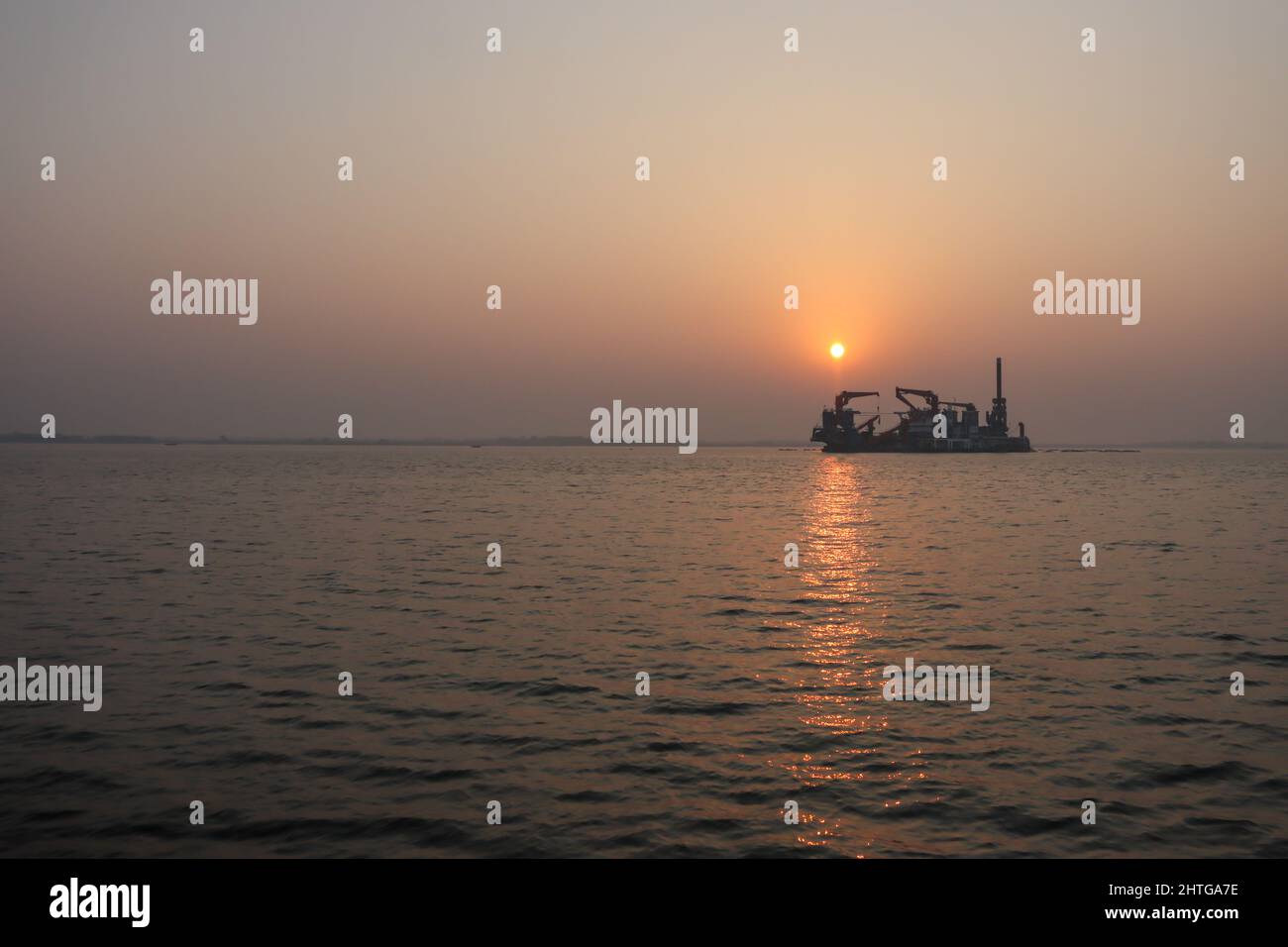 Pasur River a big river in the sundarbans area as an extension of the ...