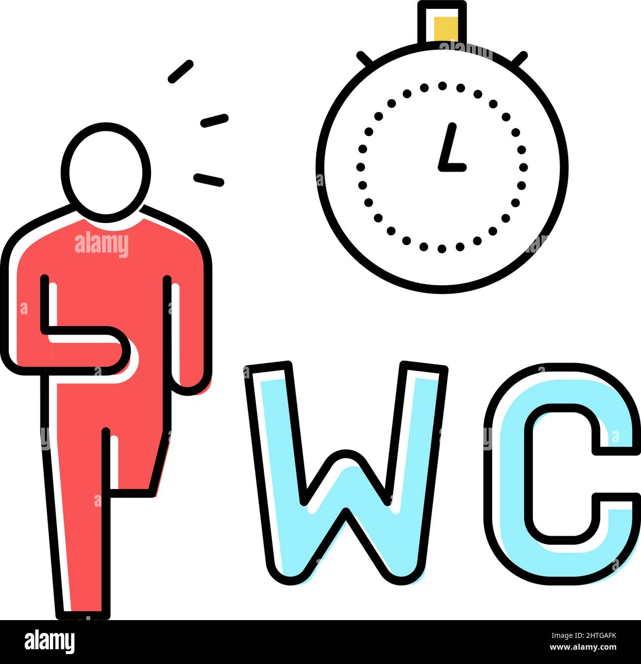 diarrhea digestion system problem color icon vector illustration Stock ...