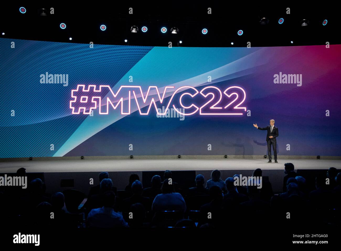 February 28, 2022, Barcelona, Spain: Director General of the GSMA and a ...