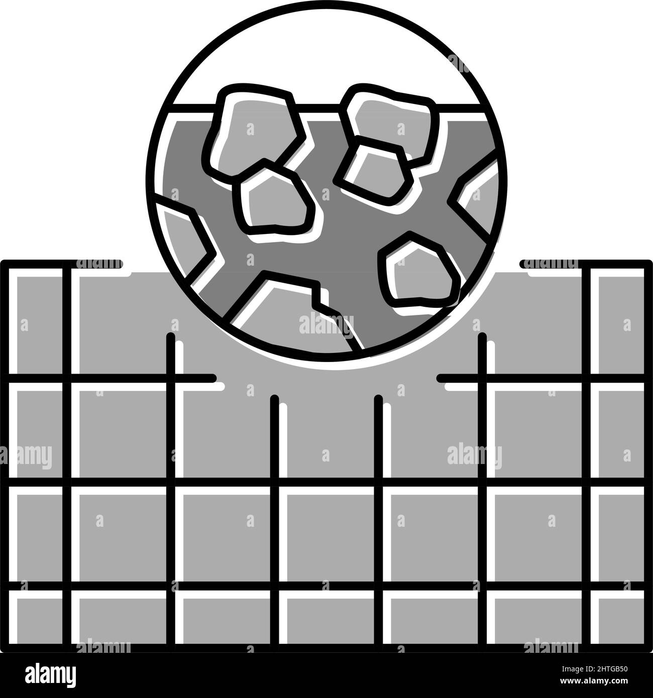 foundation stone gravel component color icon vector illustration Stock ...