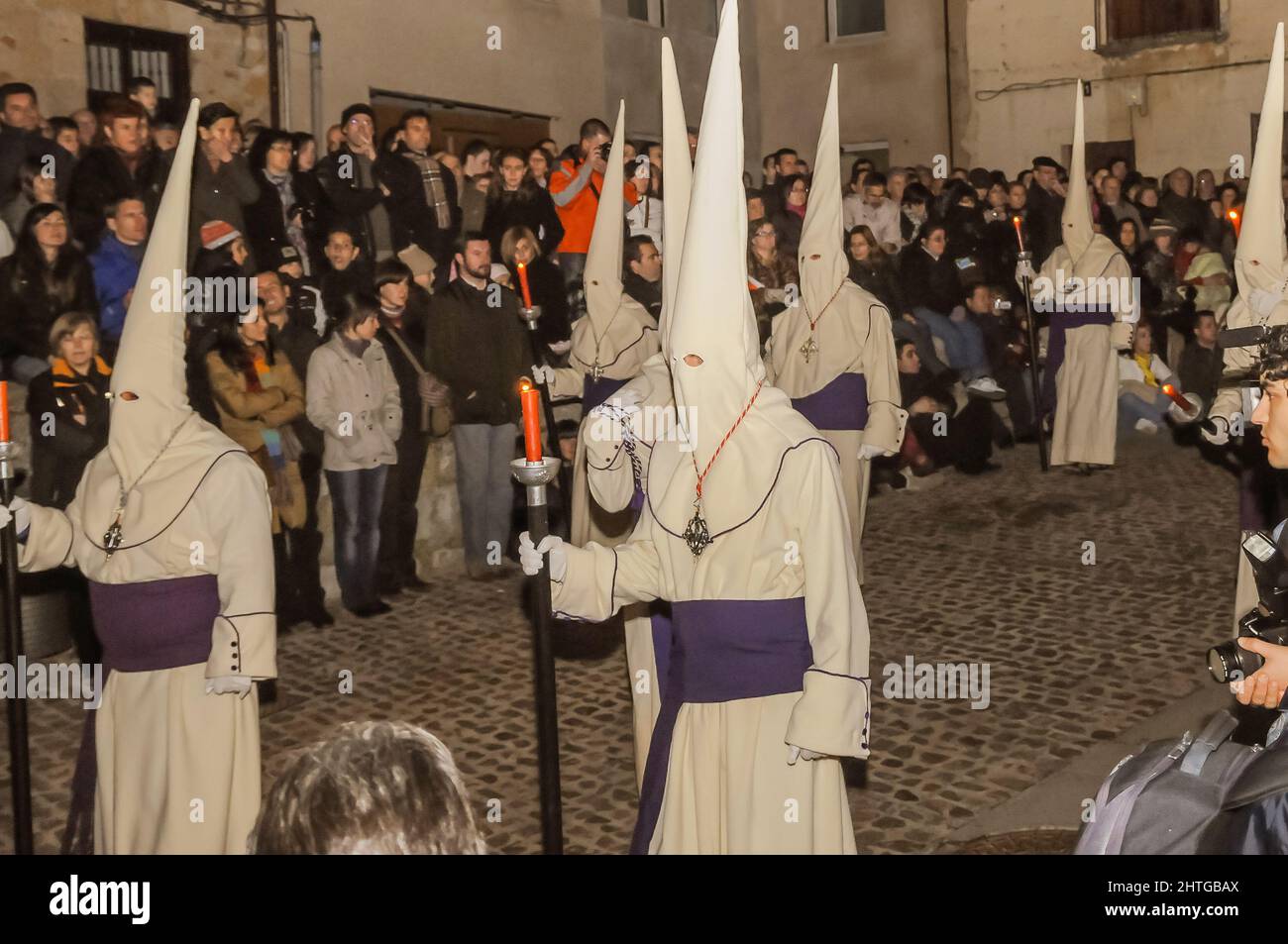 Holy Week in Zamora, Spain. Procession of the Penitential Brotherhood ...