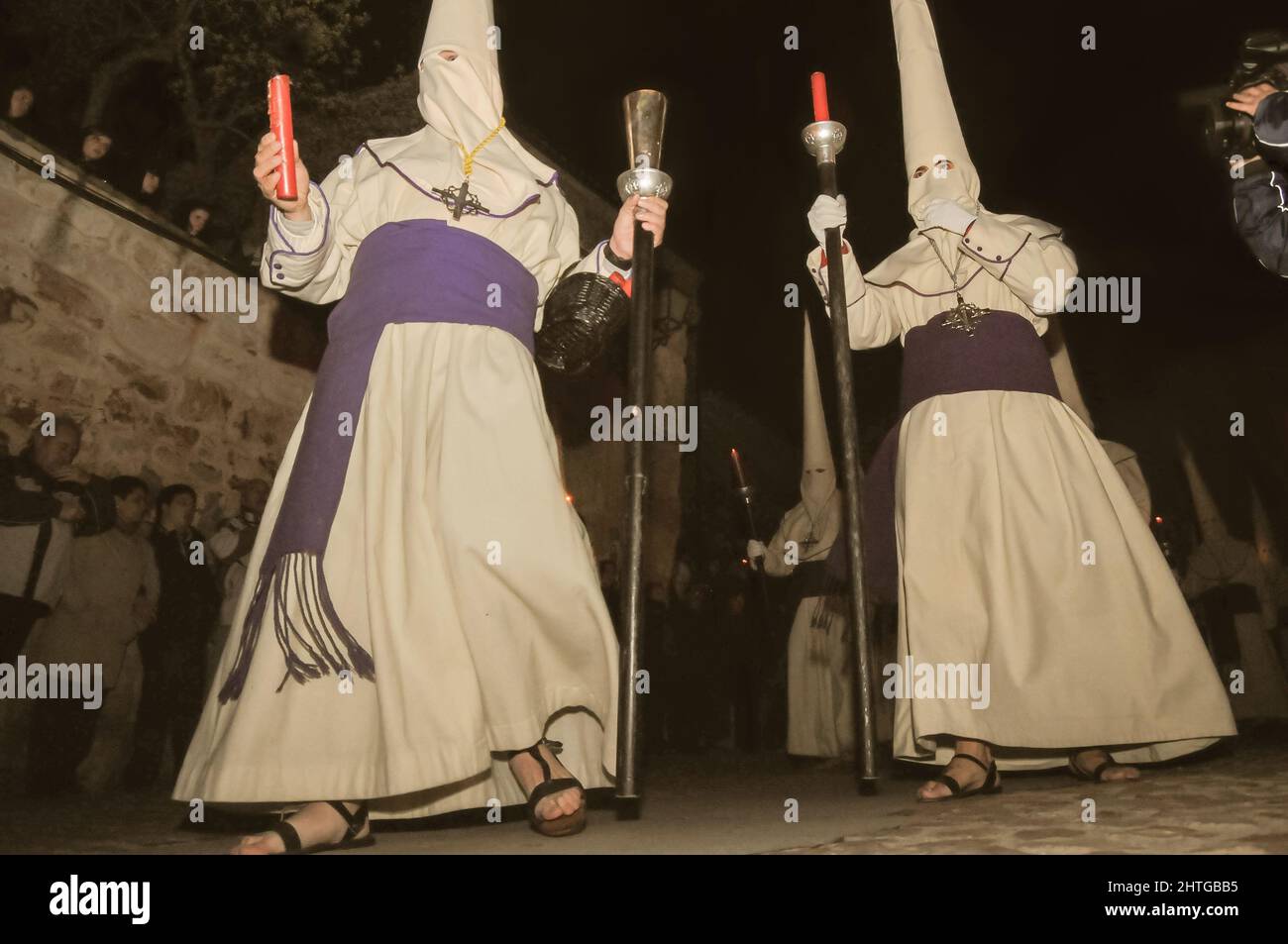 Holy Week in Zamora, Spain. Procession of the Penitential Brotherhood ...