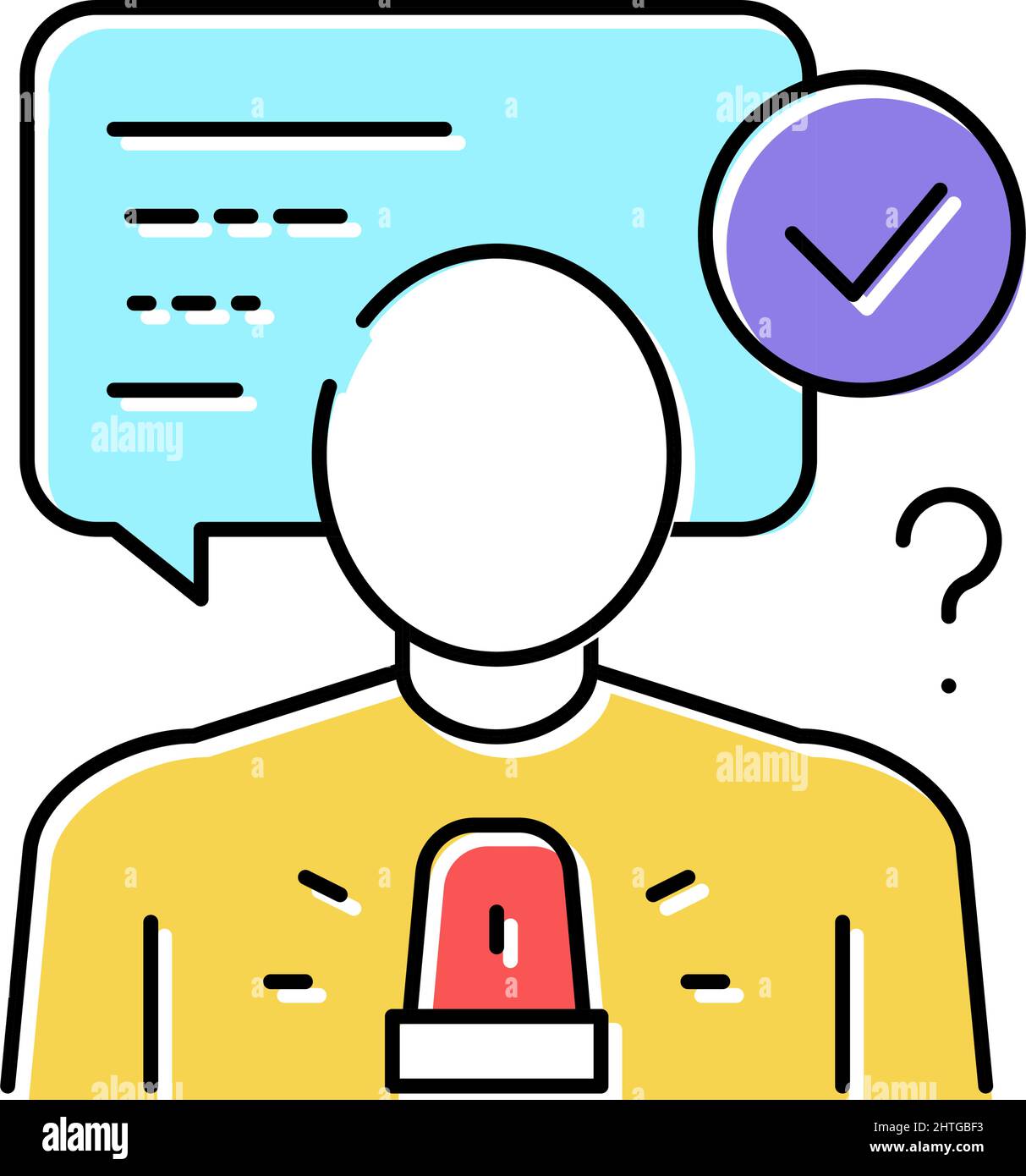 decision making soft skill color icon vector illustration Stock Vector ...