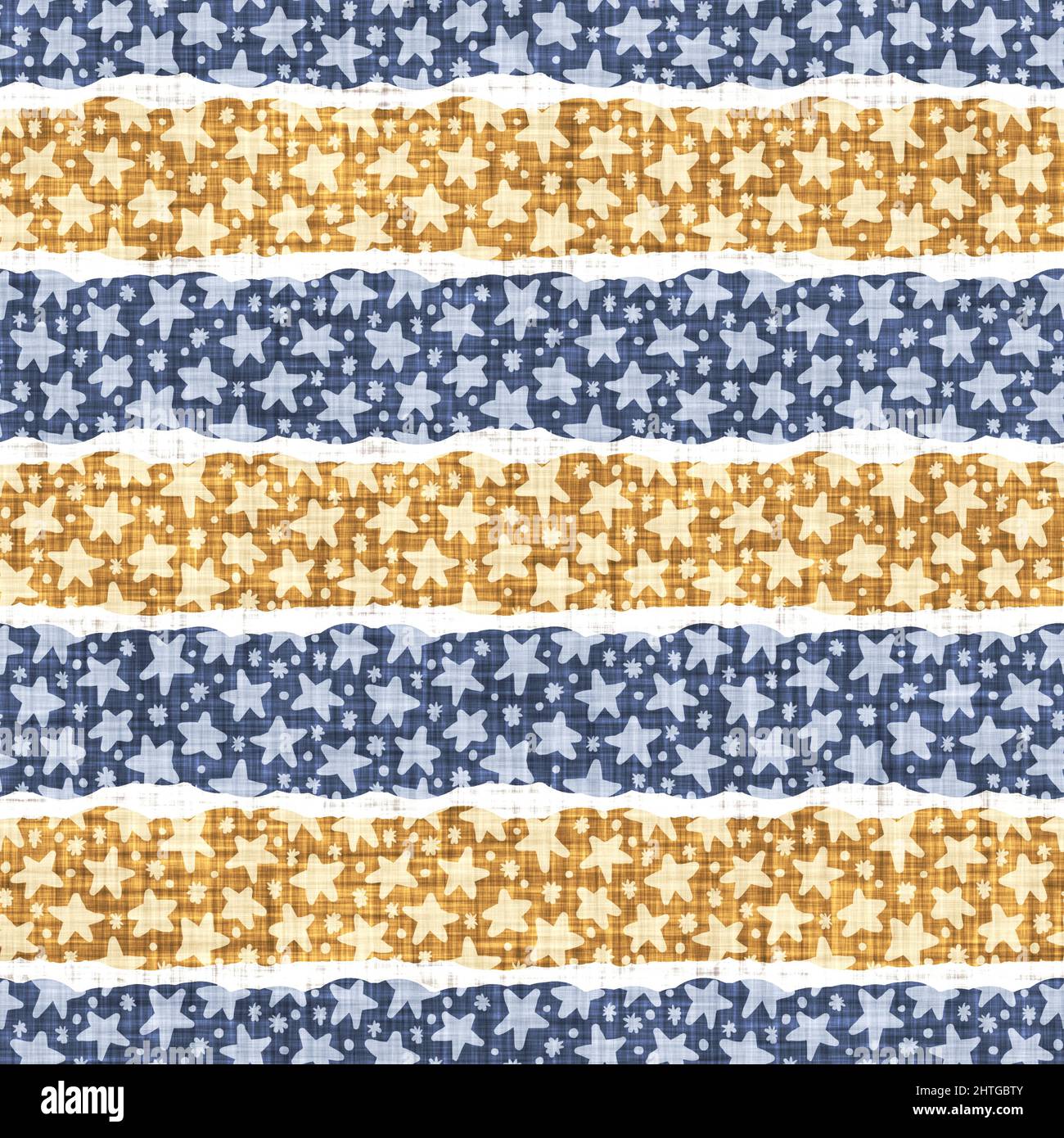 Seamless French country kitchen stripe fabric pattern print. Blue ...