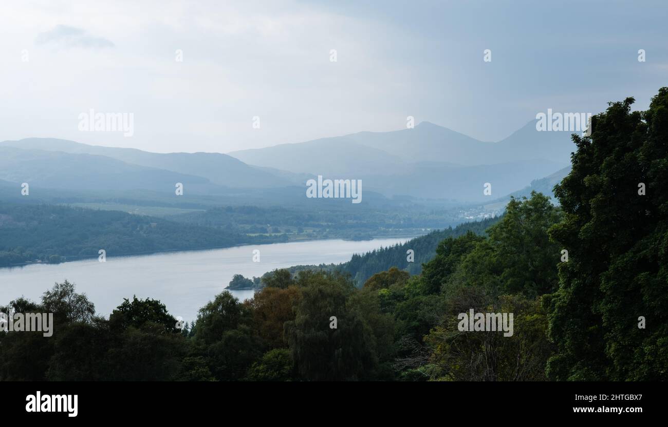 A view over Loch Tay from the north side near Fearnan towards Loch ...