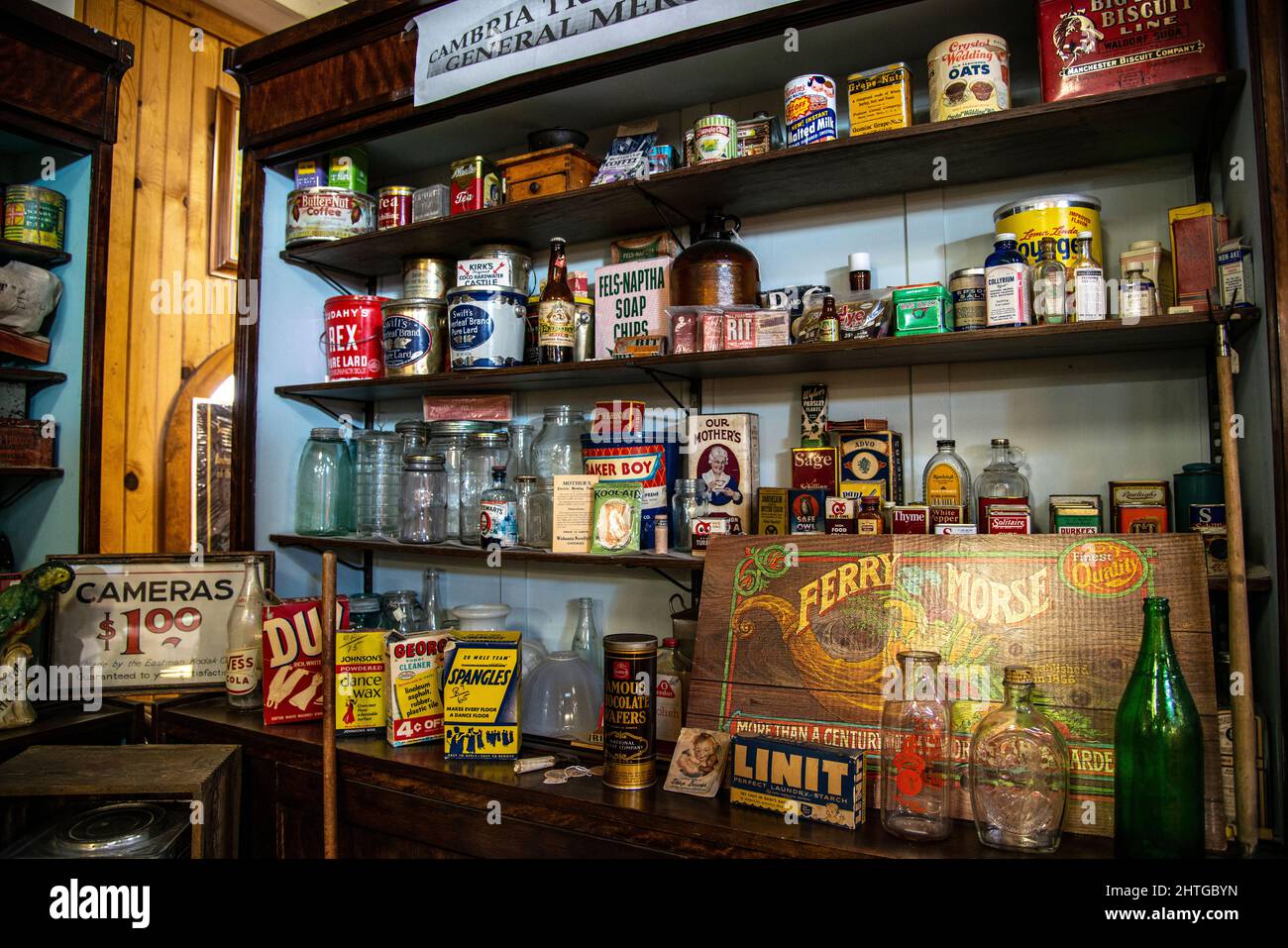 General Store or Mercantile exhibit displaying various products that ...