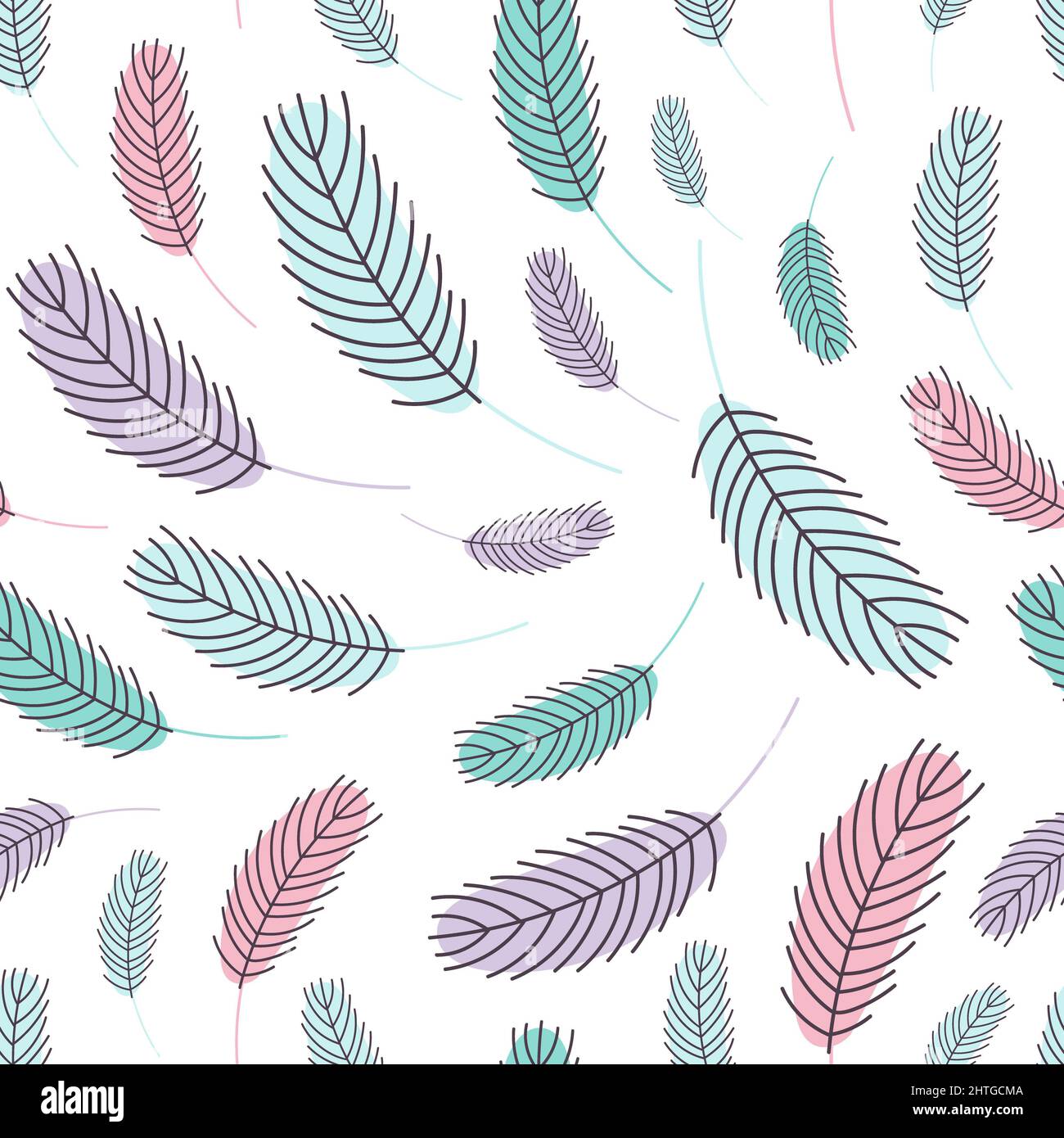 pattern with chicken feathers Stock Photo - Alamy