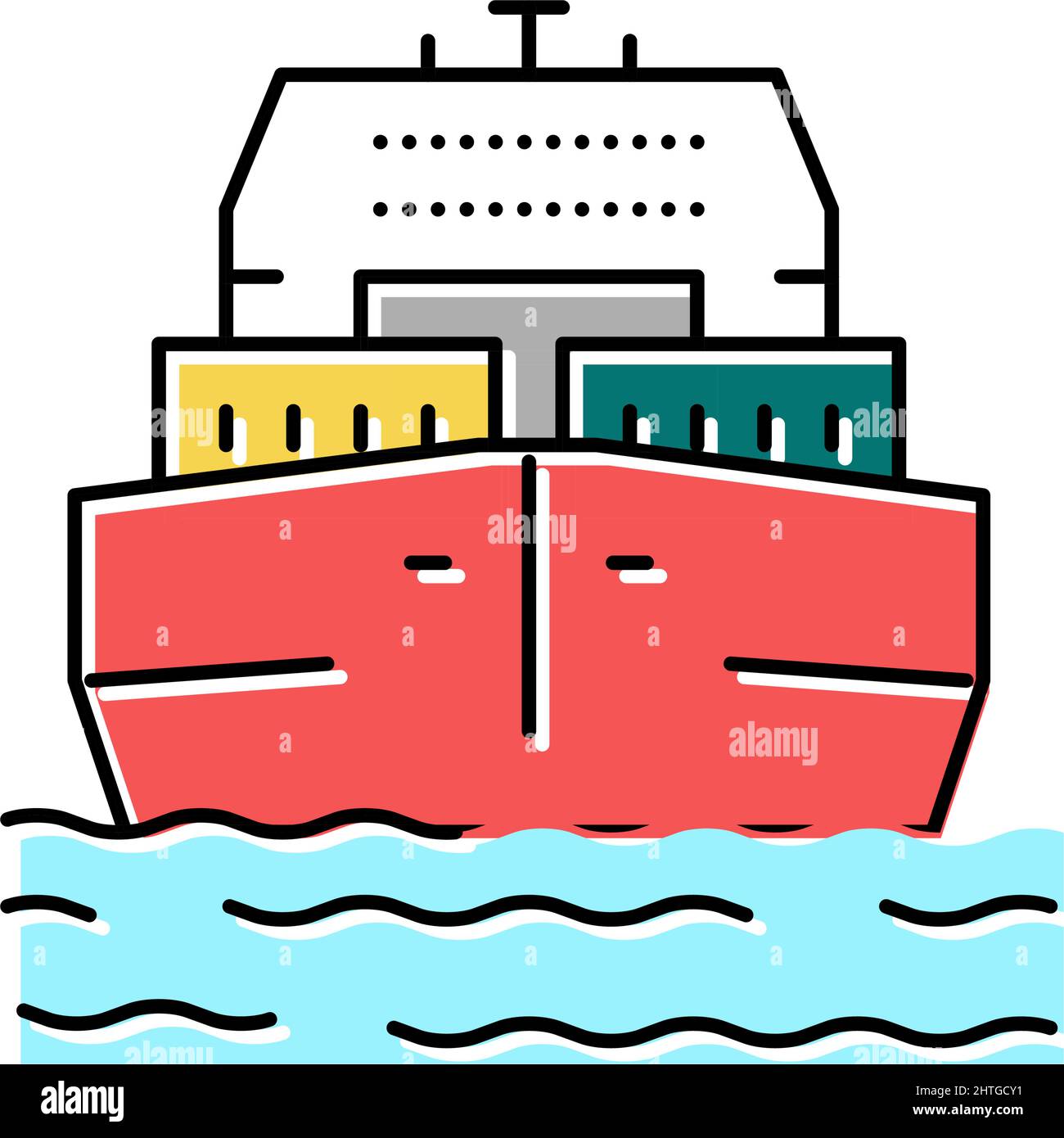 sea freight delivery color icon vector illustration Stock Vector Image ...