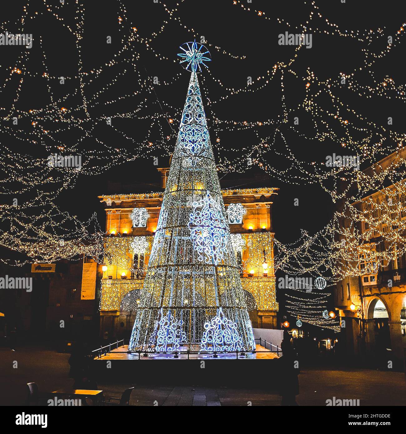 electric Christmas tree Stock Photo - Alamy