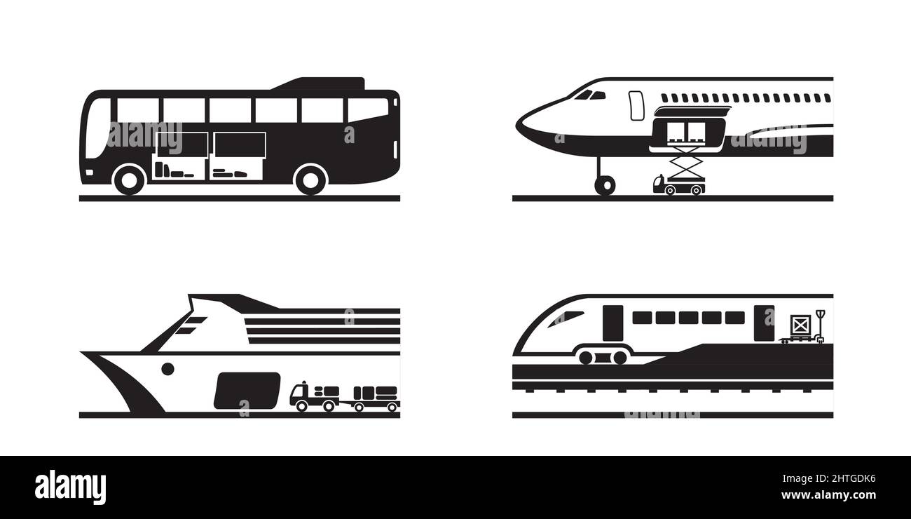Passenger loading platform Stock Vector Images - Alamy