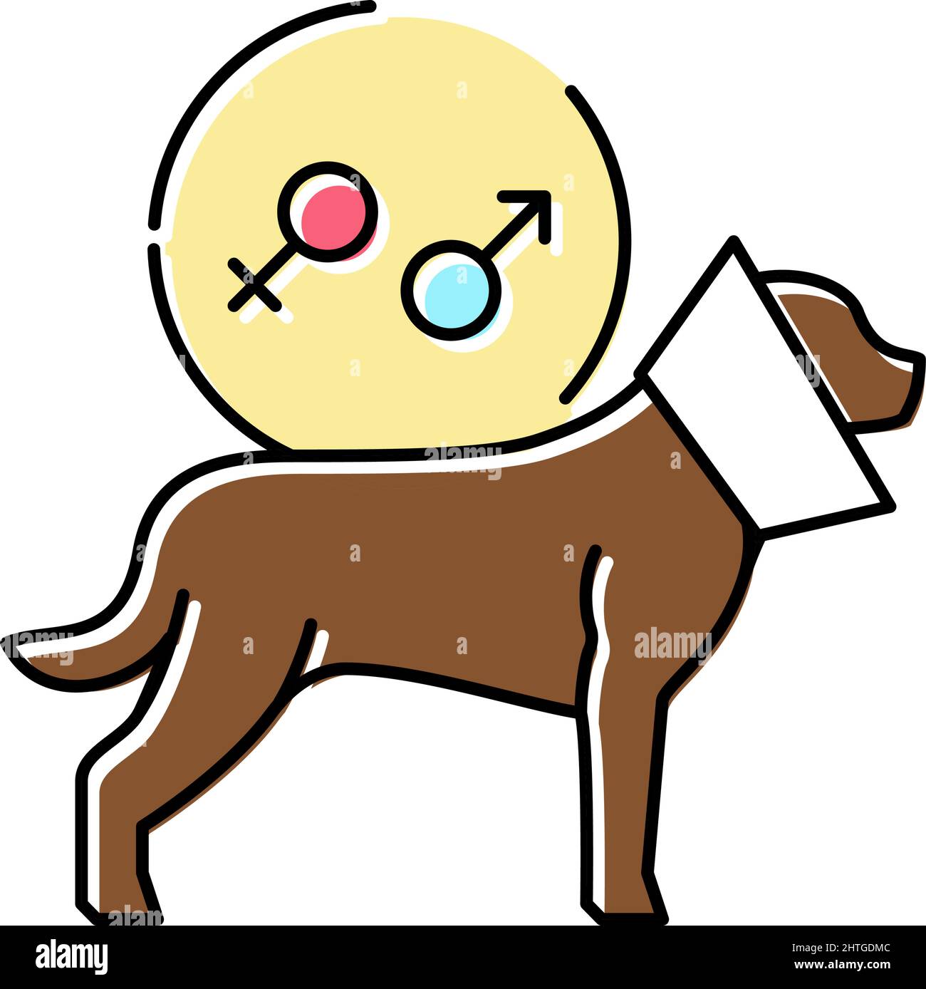 spaying and neutering pet color icon vector illustration Stock Vector ...