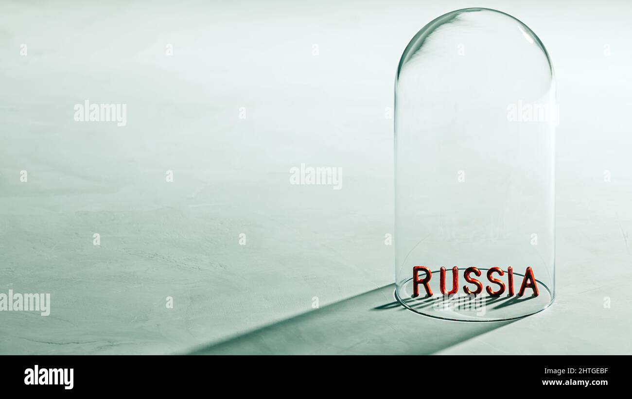 Global economic isolation of Russia. Sanctions concept Stock Photo - Alamy