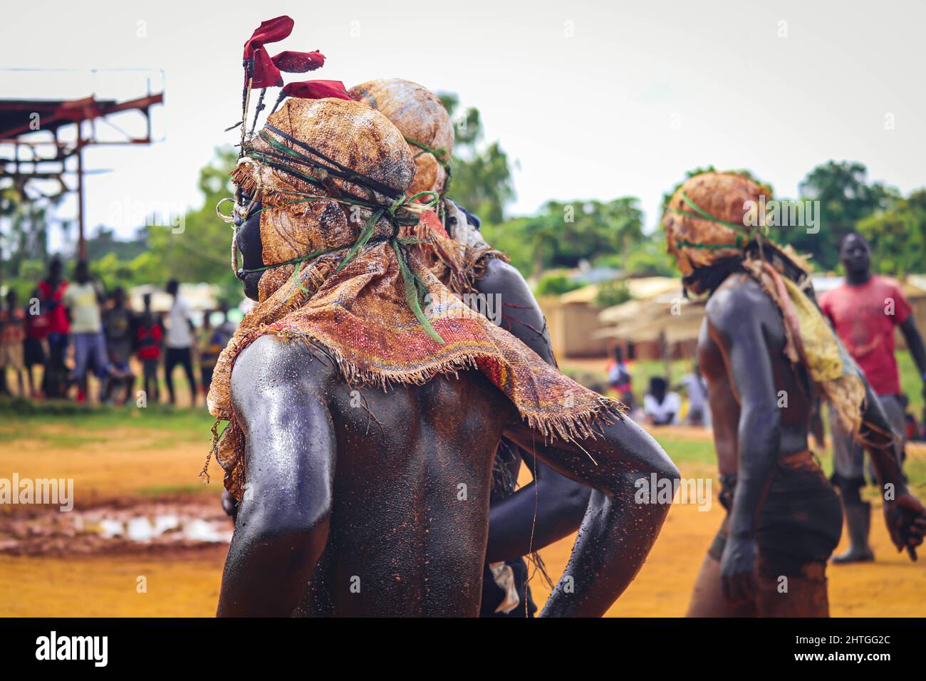 Traditional Malawian dancers perform for the local crowd in Mchinji ...