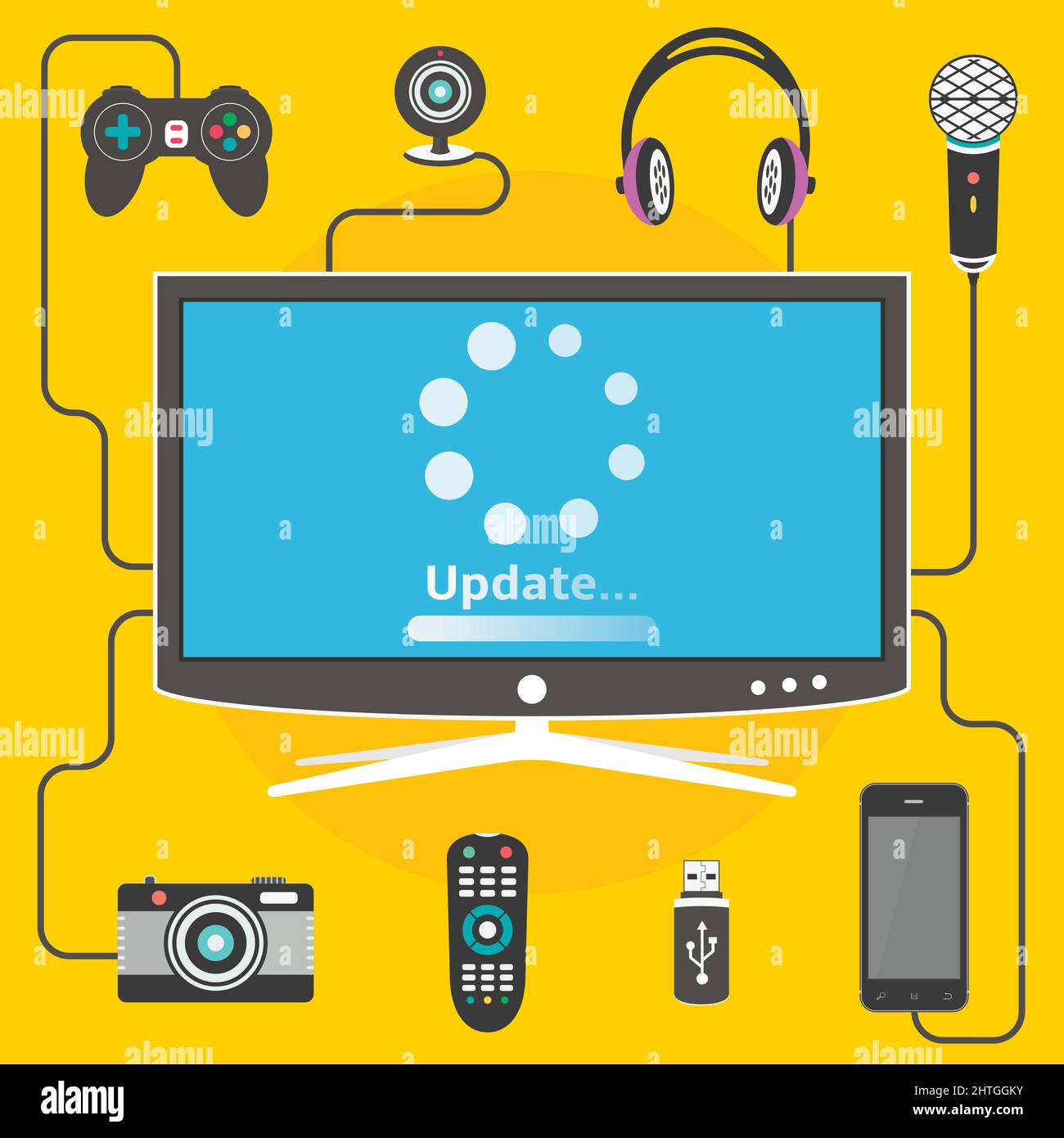 Devices system update set hi-res stock photography and images - Alamy