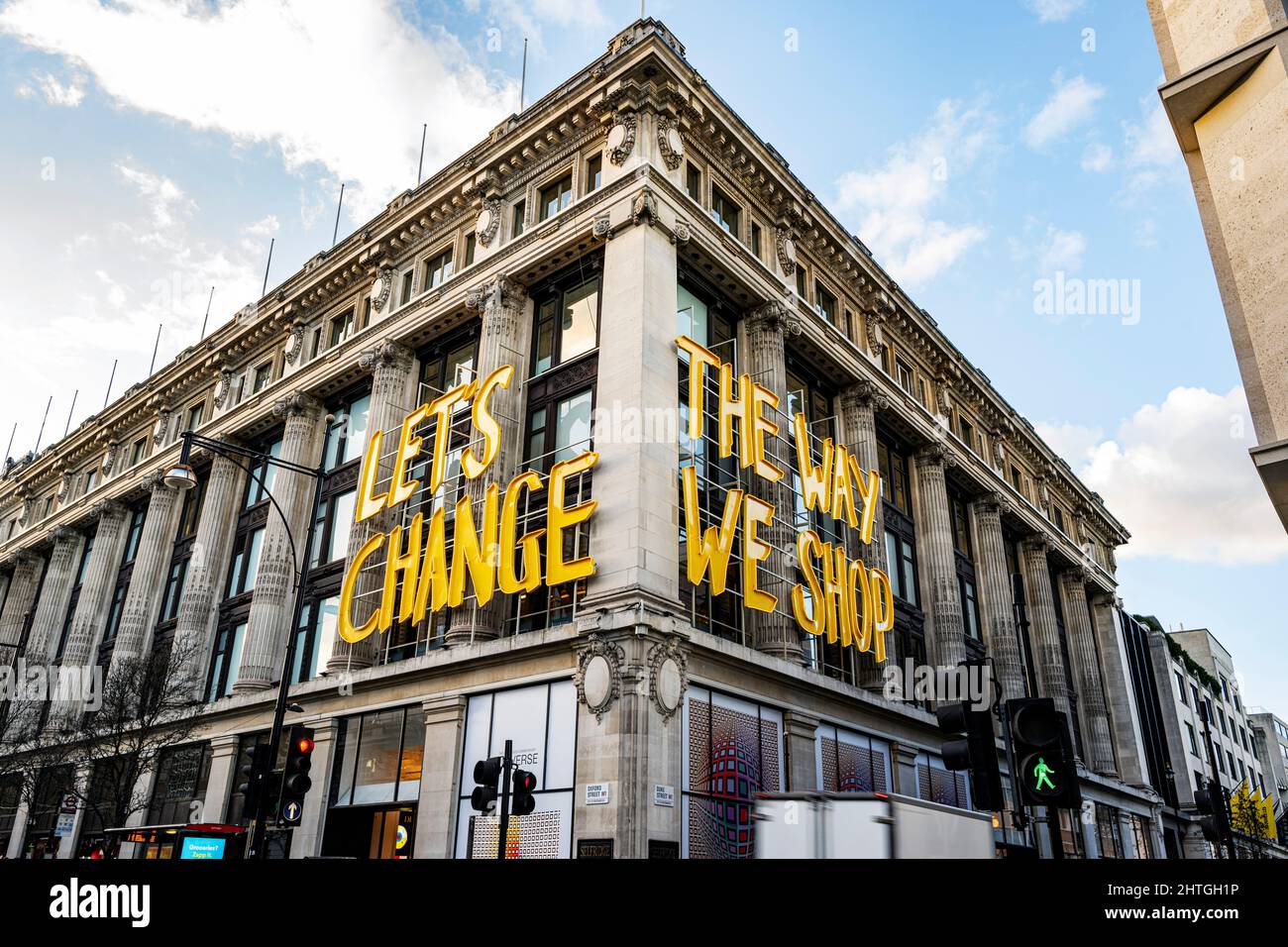 Lets Change The Way We Shop - Oxford Street London Stock Photo - Alamy