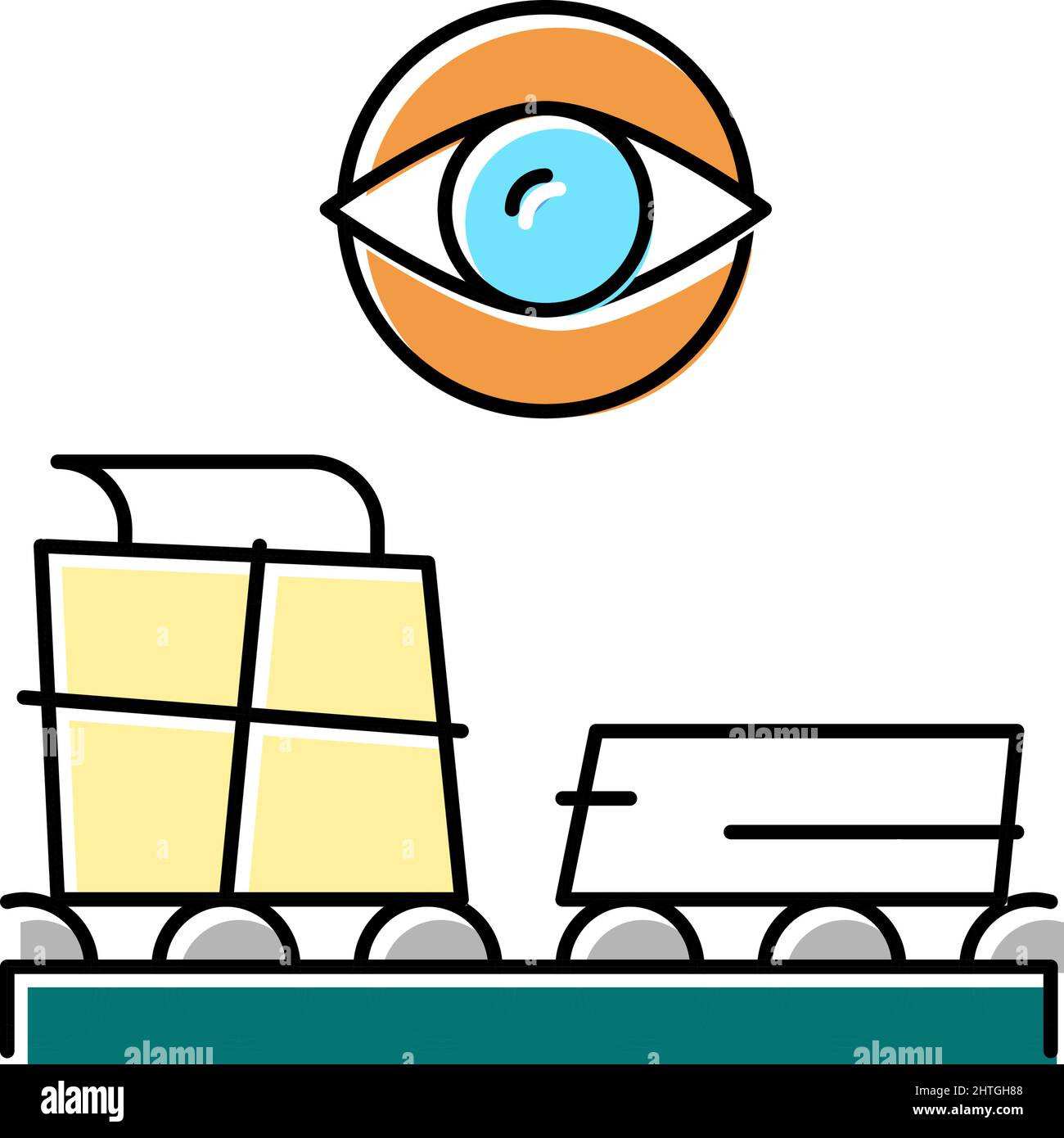 paper production control color icon vector illustration Stock Vector ...