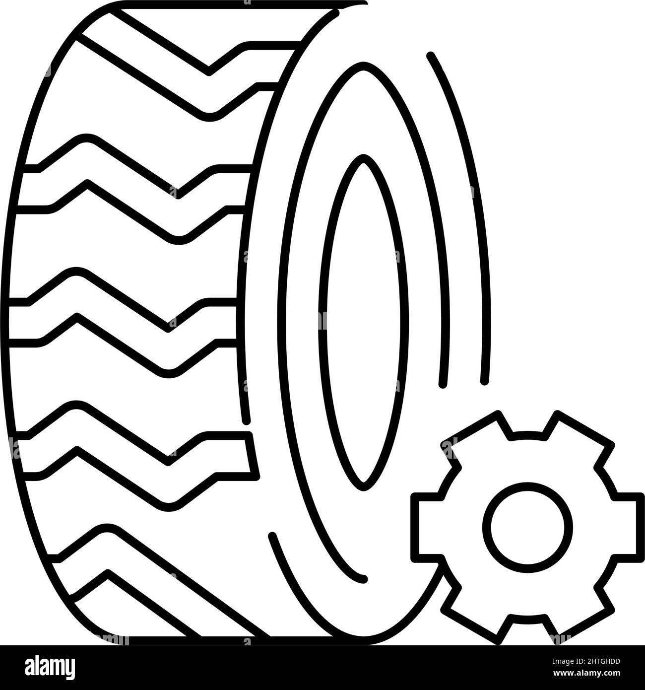 industrial tires line icon vector illustration Stock Vector Image & Art ...