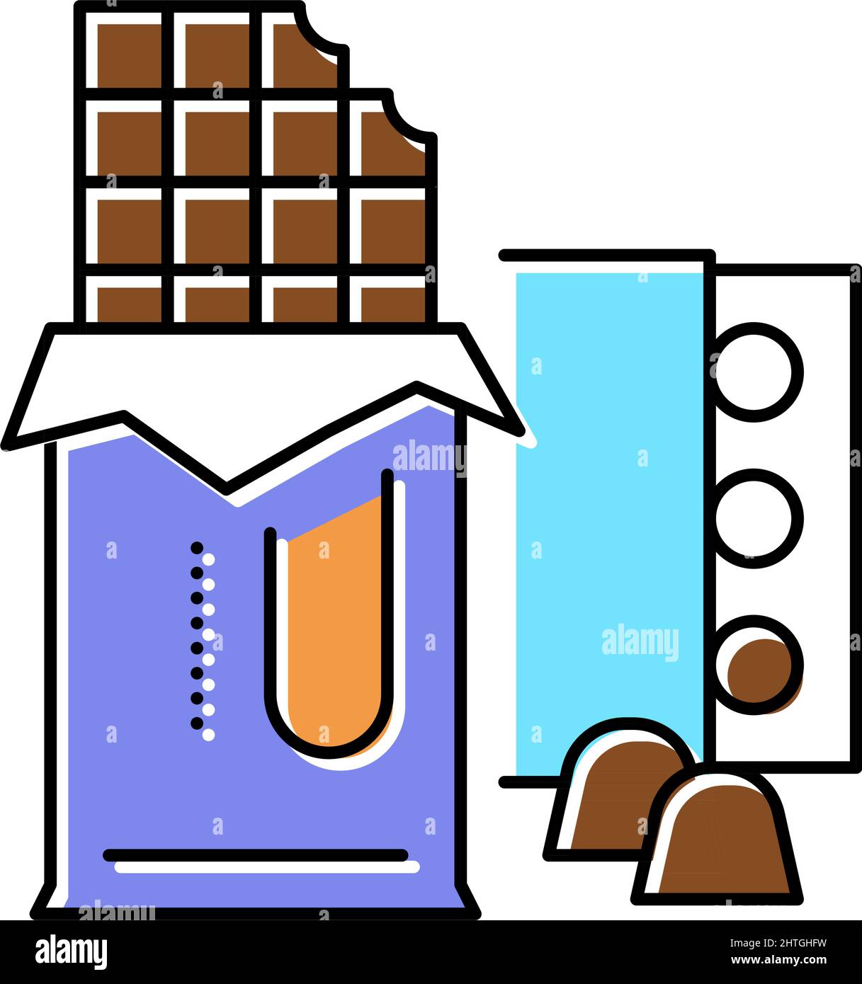 chocolate product color icon vector illustration Stock Vector Image ...