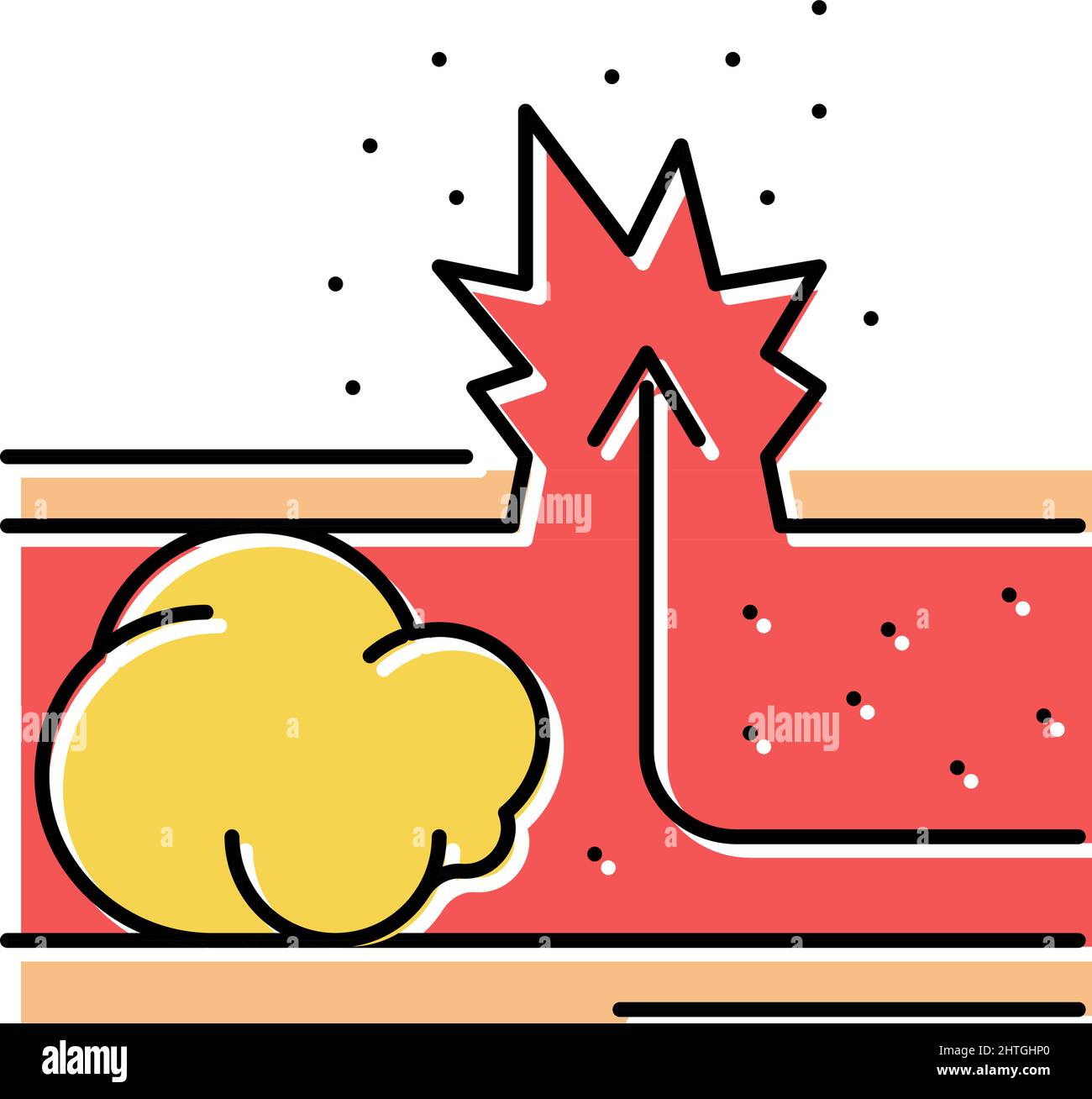 brain blood stroke color icon vector illustration Stock Vector Image ...