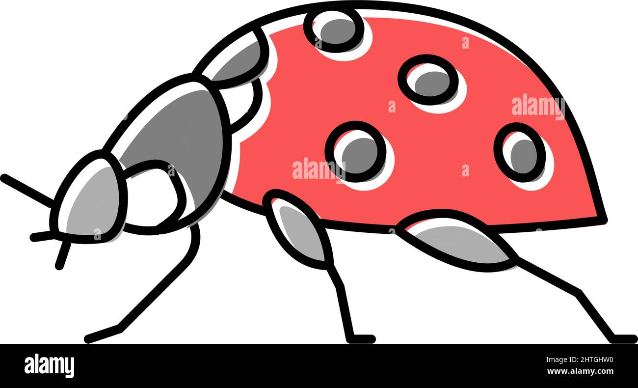 ladybug insect color icon vector illustration Stock Vector Image & Art ...