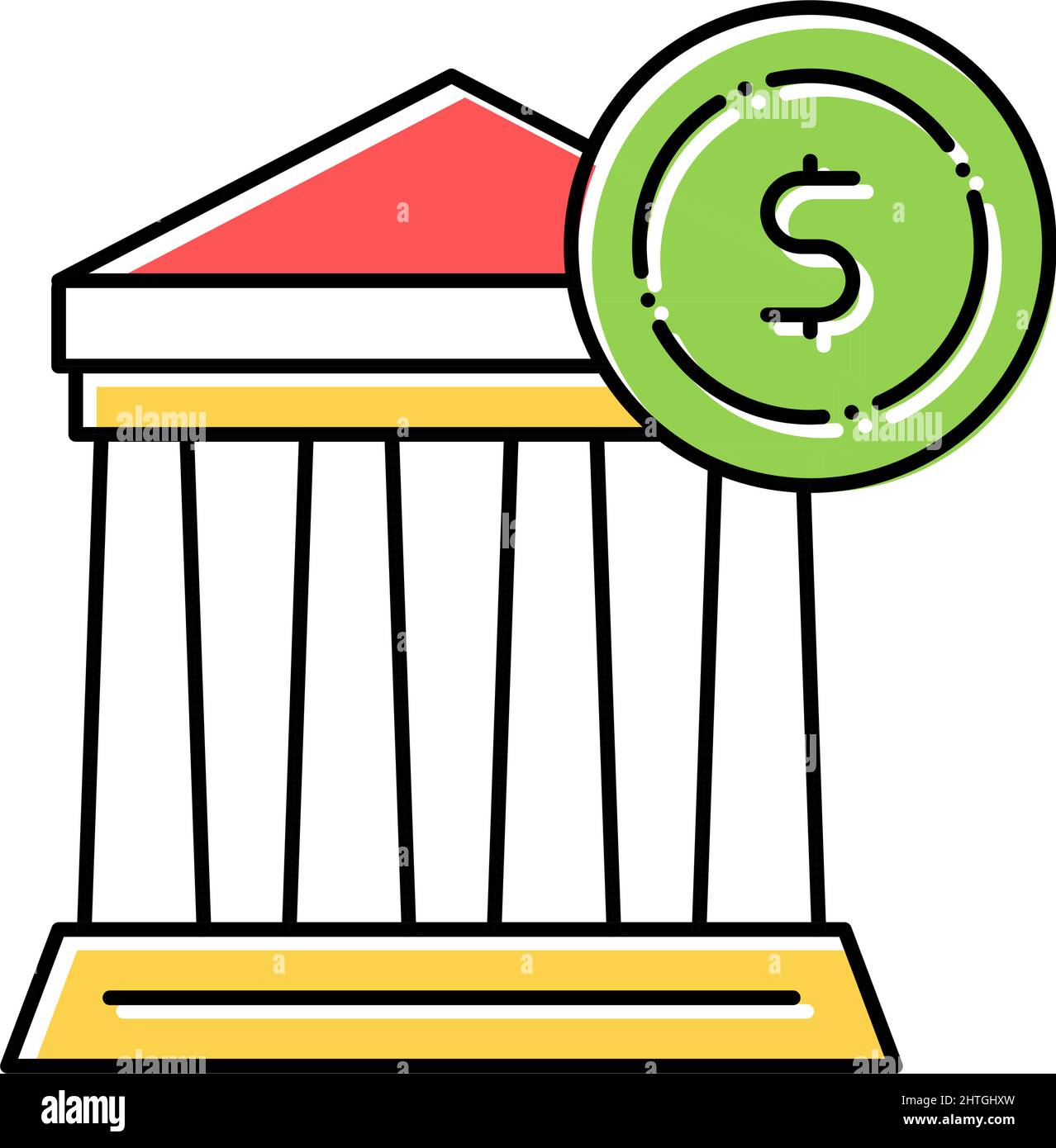 financial building bank color icon vector illustration Stock Vector ...