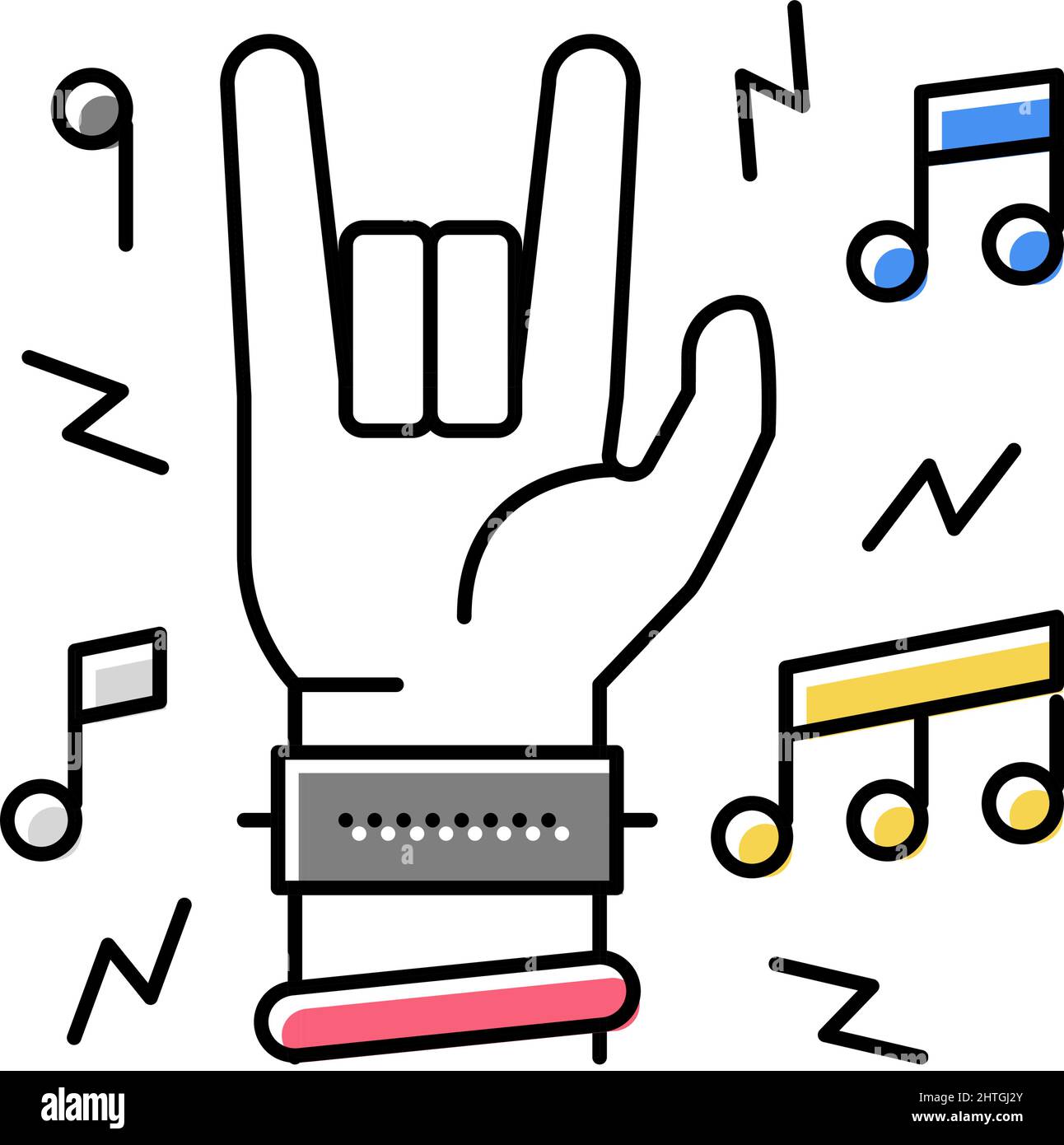 rock music concert color icon vector illustration Stock Vector Image ...