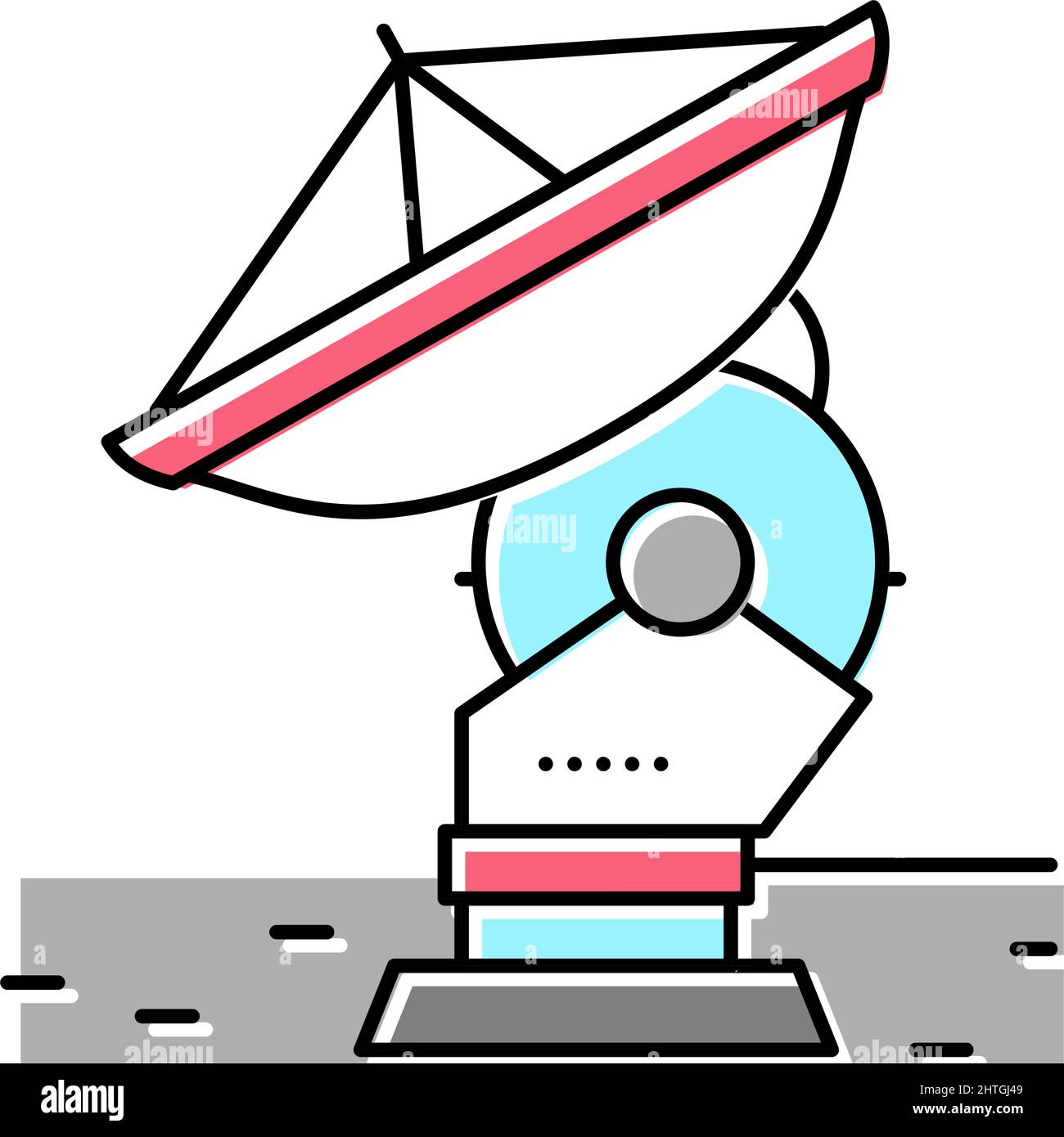 antenna radar planetarium color icon vector illustration Stock Vector ...