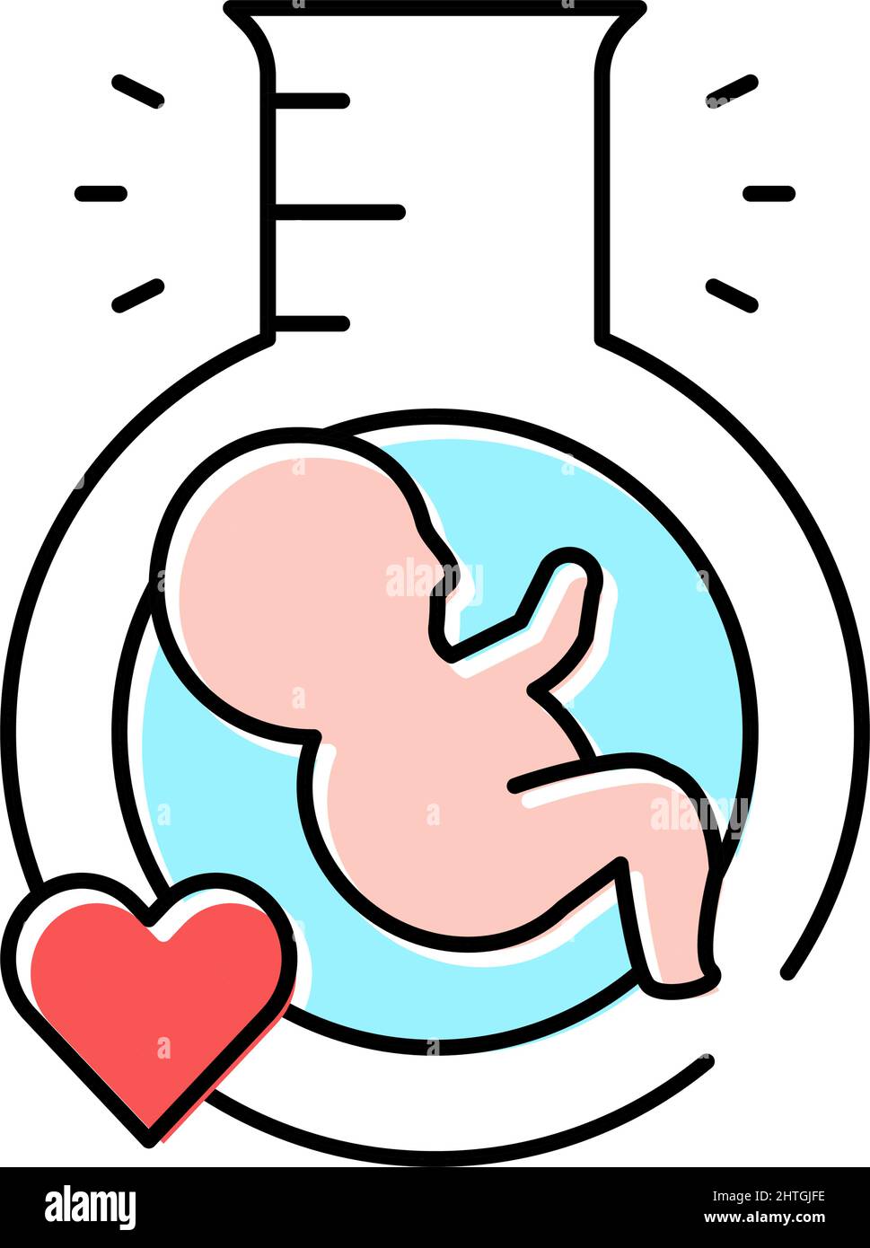 in vitro fertilization color icon vector illustration Stock Vector ...