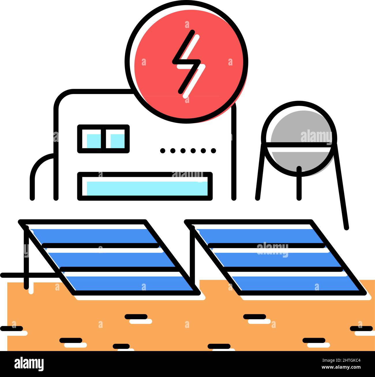 energy station space color icon vector illustration Stock Vector Image ...