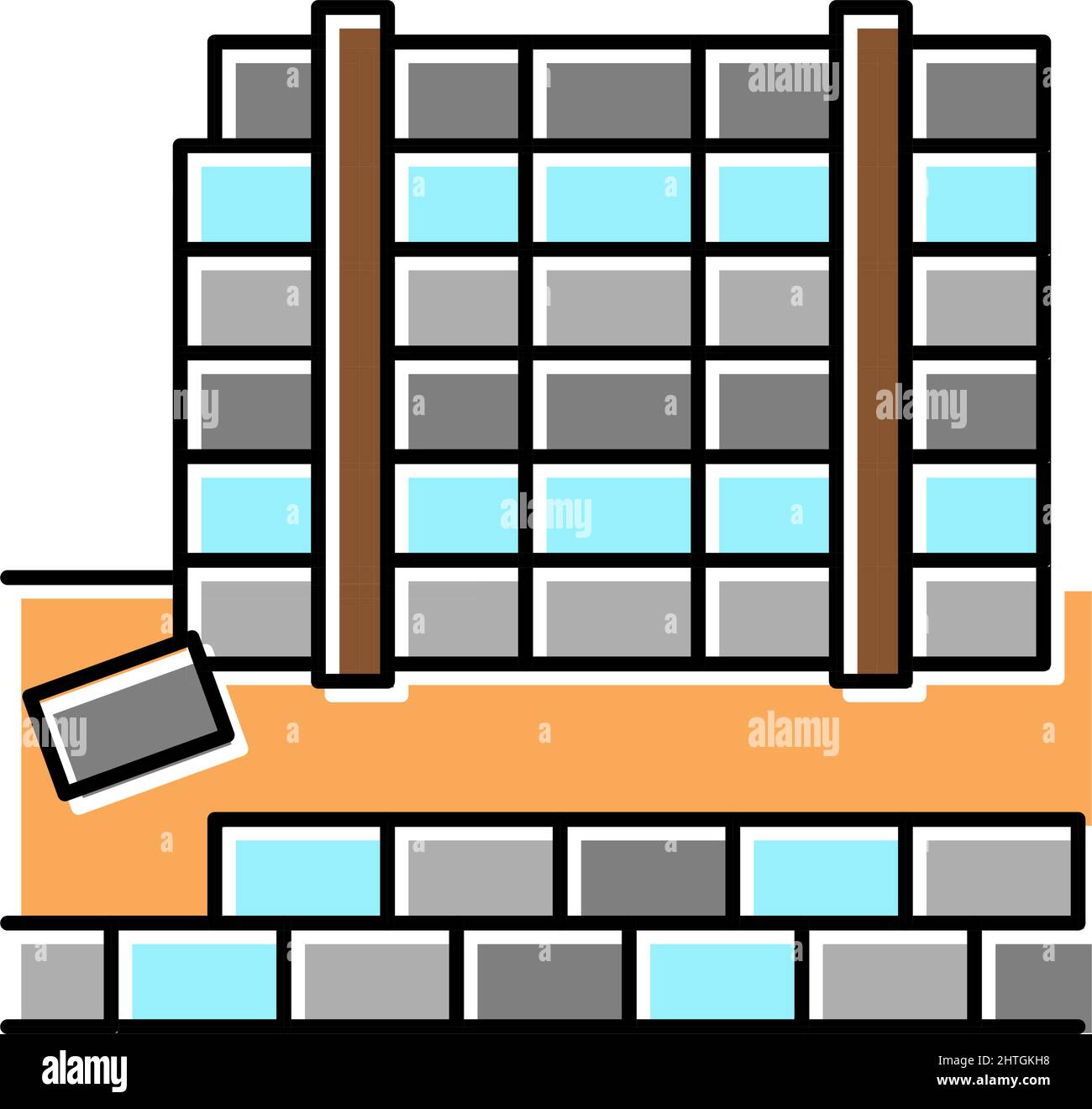 paving slabs concrete color icon vector illustration Stock Vector Image & Art - Alamy