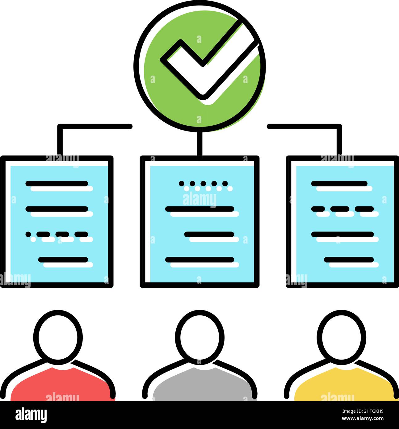 three way matching color icon vector illustration Stock Vector Image ...