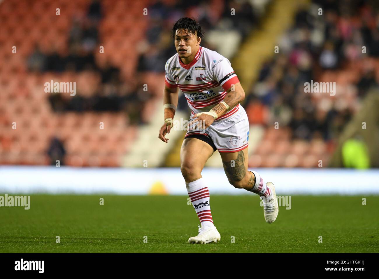 Tom Amone #13 of Leigh Centurions in action during the game Stock Photo ...