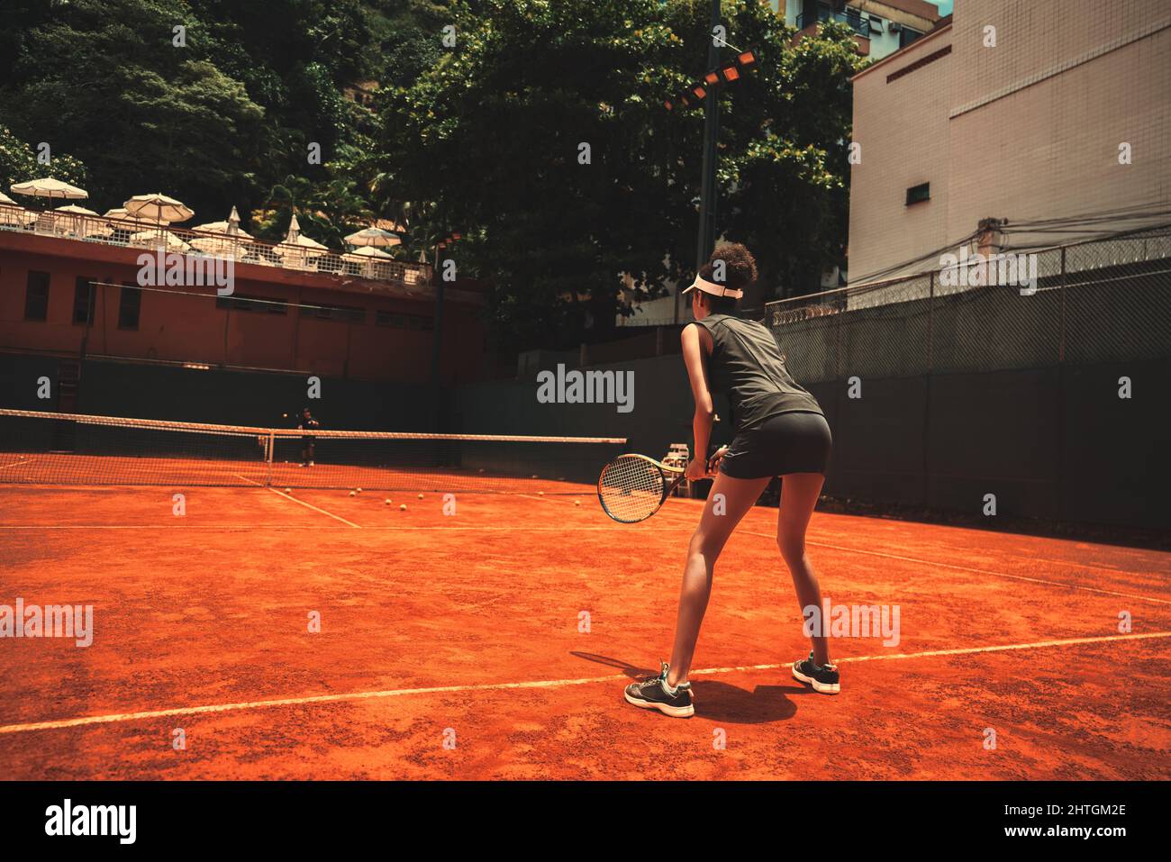 Tennis player from behind hi-res stock photography and images - Alamy