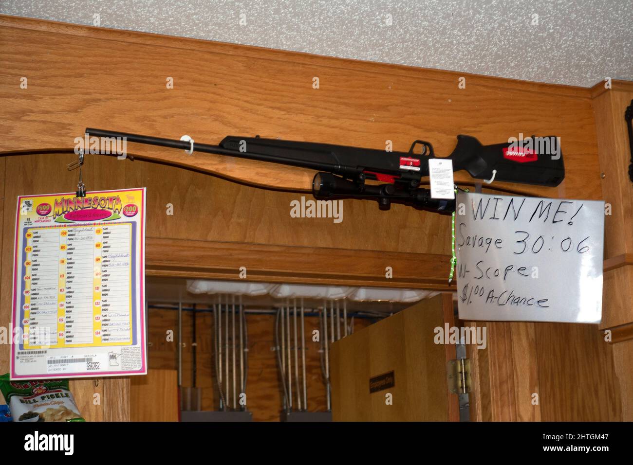 Barroom fun by winning a Savage 30-06 rifle with scope with a $1.00 ...