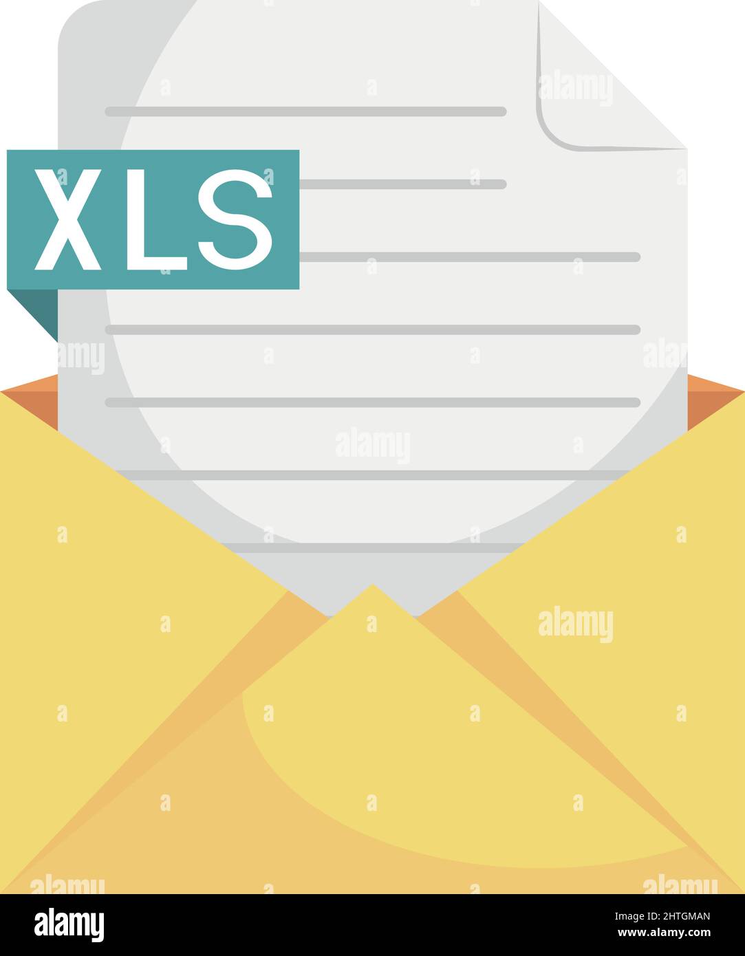 xls document in envelope icon Stock Vector Image & Art - Alamy