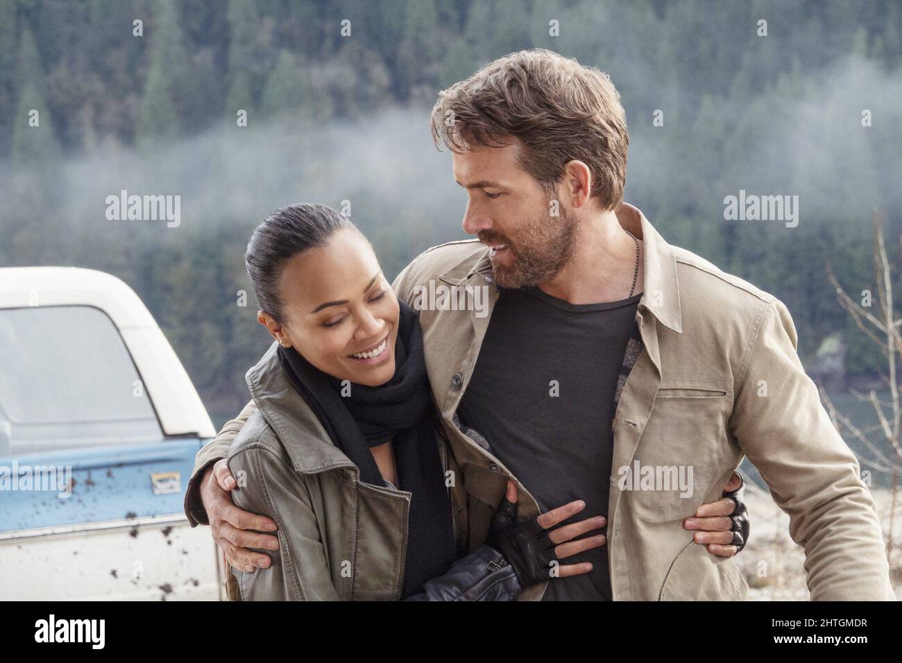 THE ADAM PROJECT, from left: Zoe Saldana, Ryan Reynolds, 2022. ph ...