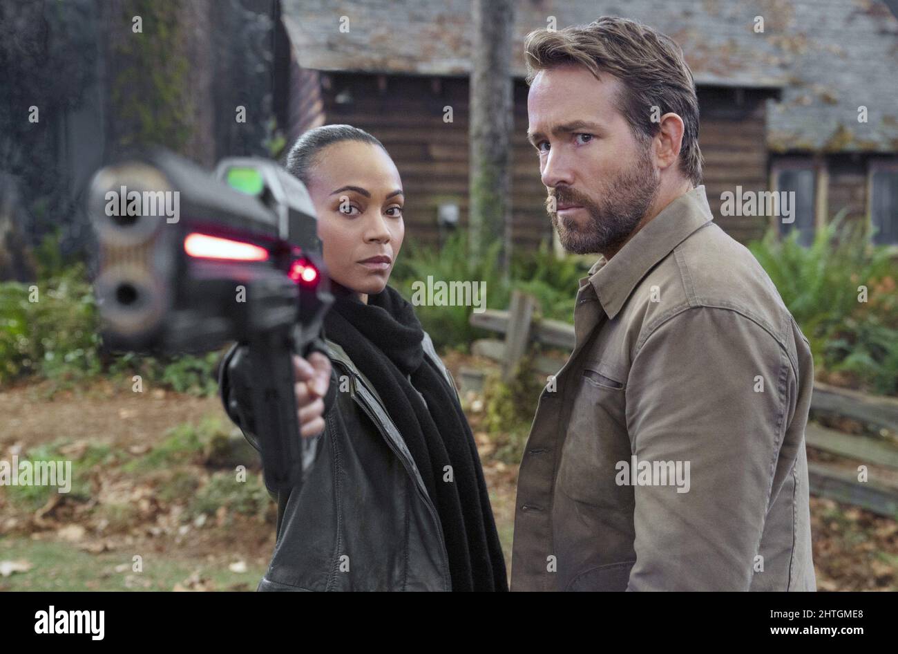 THE ADAM PROJECT, from left: Zoe Saldana, Ryan Reynolds, 2022. ph ...