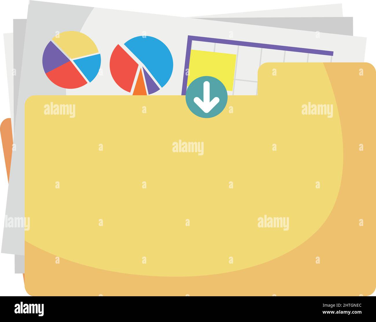 spreadsheet documents in folder icon Stock Vector Image & Art - Alamy