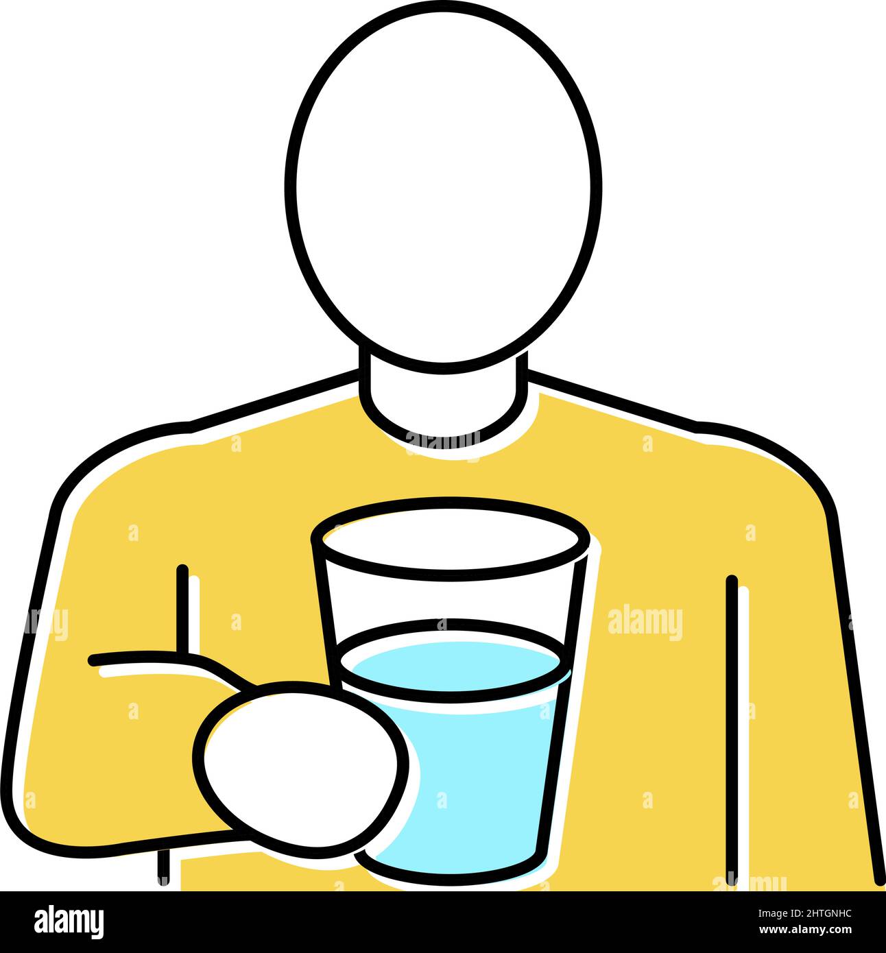 drink water, thirst color icon vector illustration Stock Vector Image ...