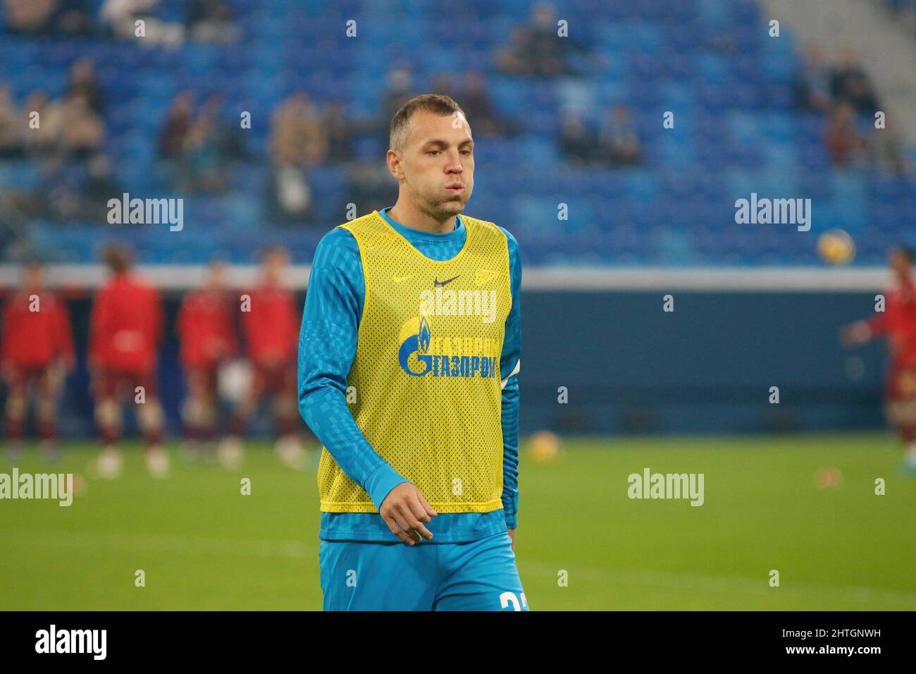 Artem Dzyuba (No.22) of Zenit reacts during the Russian Premier League ...