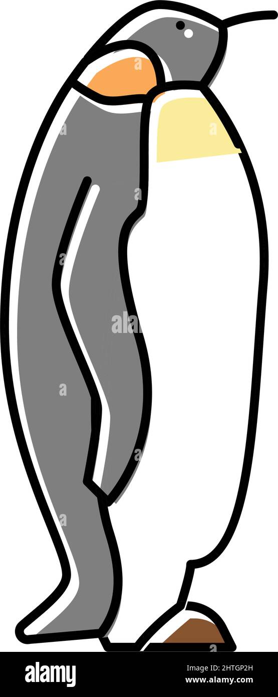 penguin bird in zoo color icon vector illustration Stock Vector Image ...