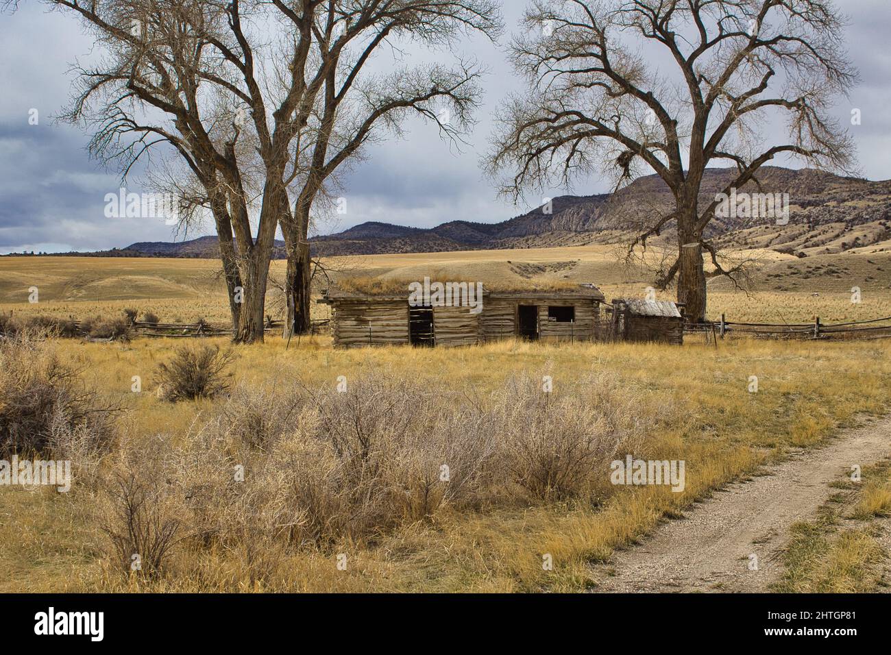 Parker Homestead, a former Montana State Park, seen from a distance ...
