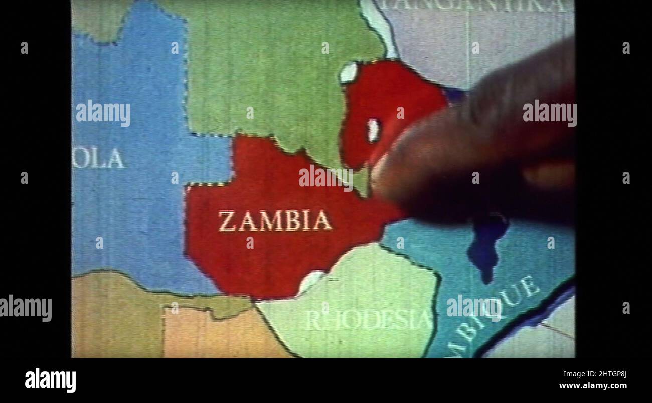 WE INTEND TO CAUSE HAVOC, Zambia, shown on a map of Africa, 2019 ...