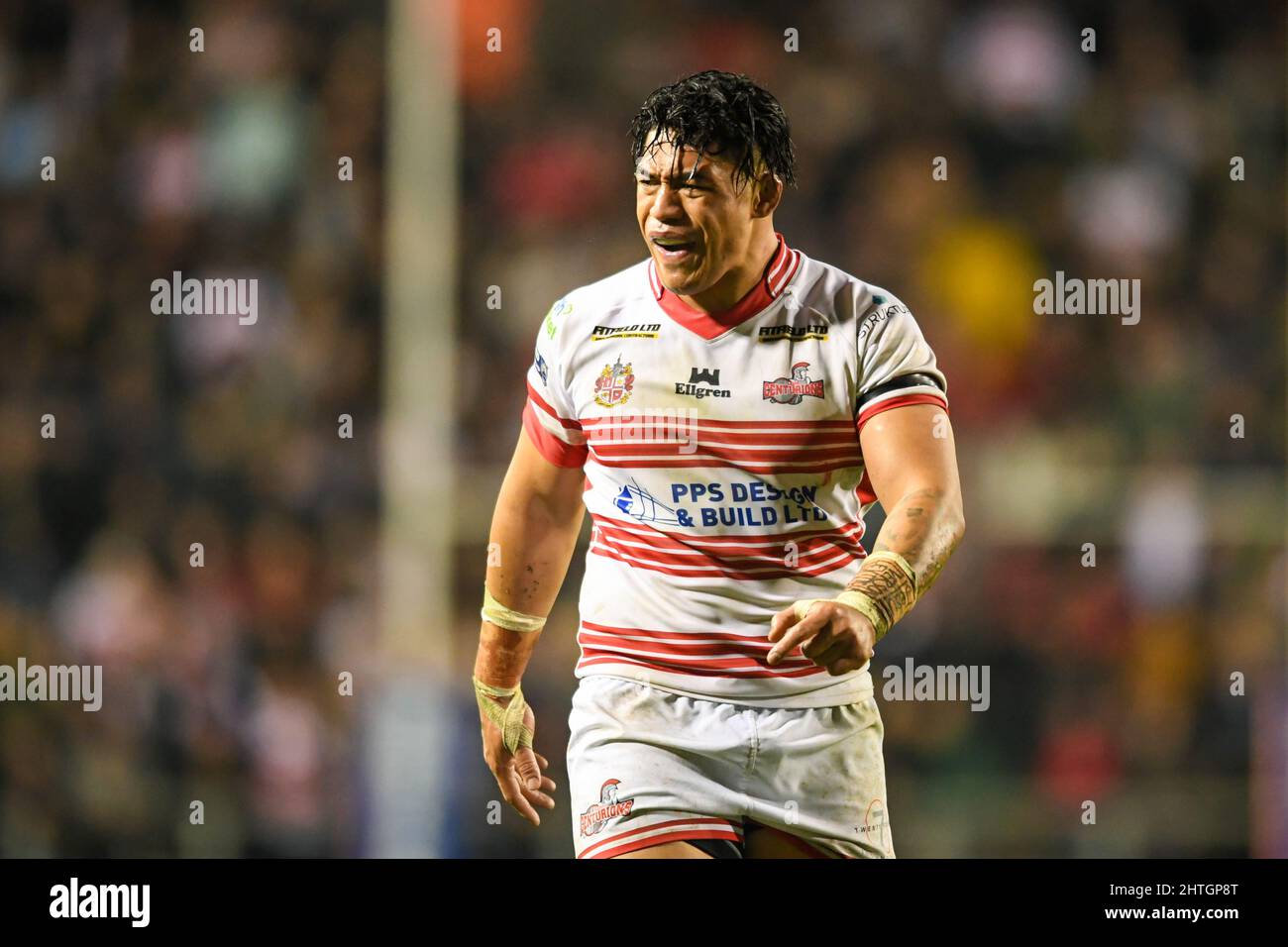 Tom Amone #13 of Leigh Centurions in action during the game Stock Photo ...