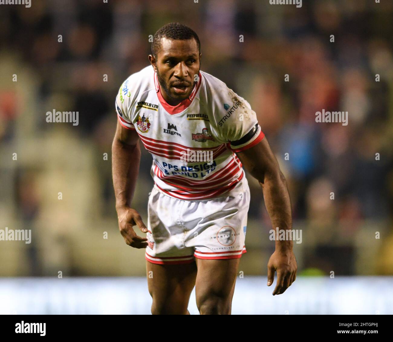 Edwin Ipape #21 of Leigh Centurions in action during the game Stock ...