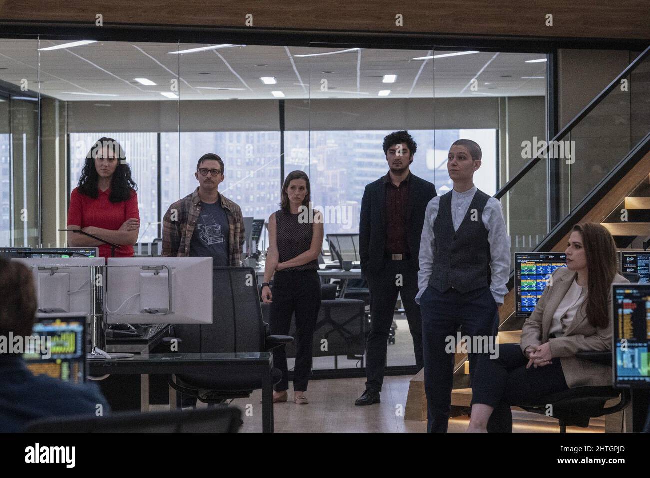 BILLIONS, from left: Eva Victor, Will Roland, Asia Kate Dillon (second ...