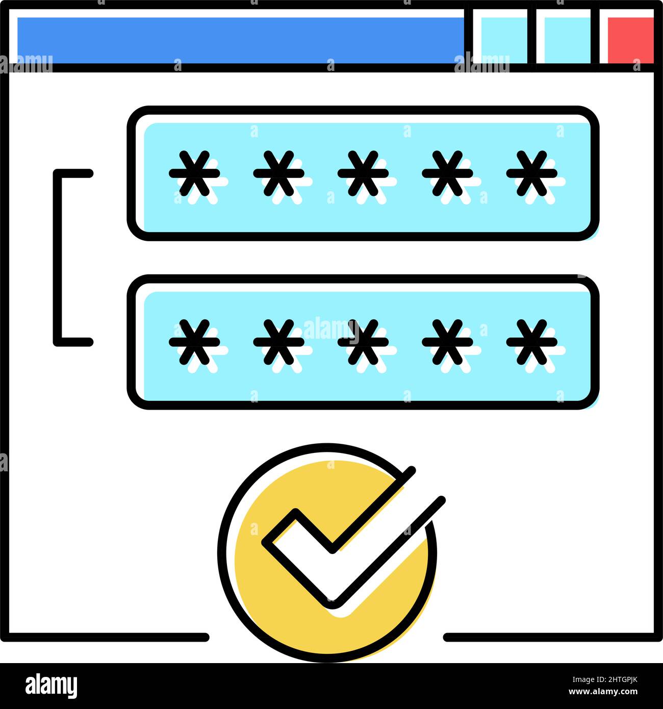 access password accepted color icon vector illustration Stock Vector ...