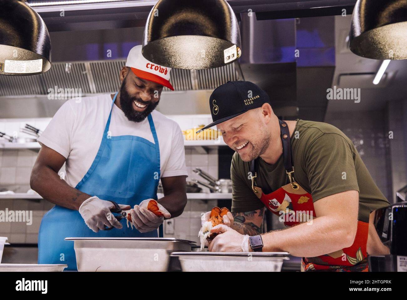 FAST FOODIES, from left: Baron Davis, chef Jeremy Ford, Baron Davis ...