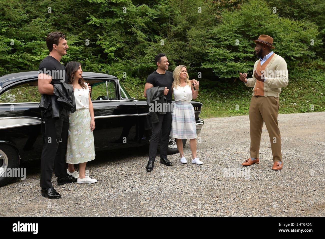 THE REAL DIRTY DANCING, from left: Tyler Cameron, Anjelah Johnson-Reyes ...